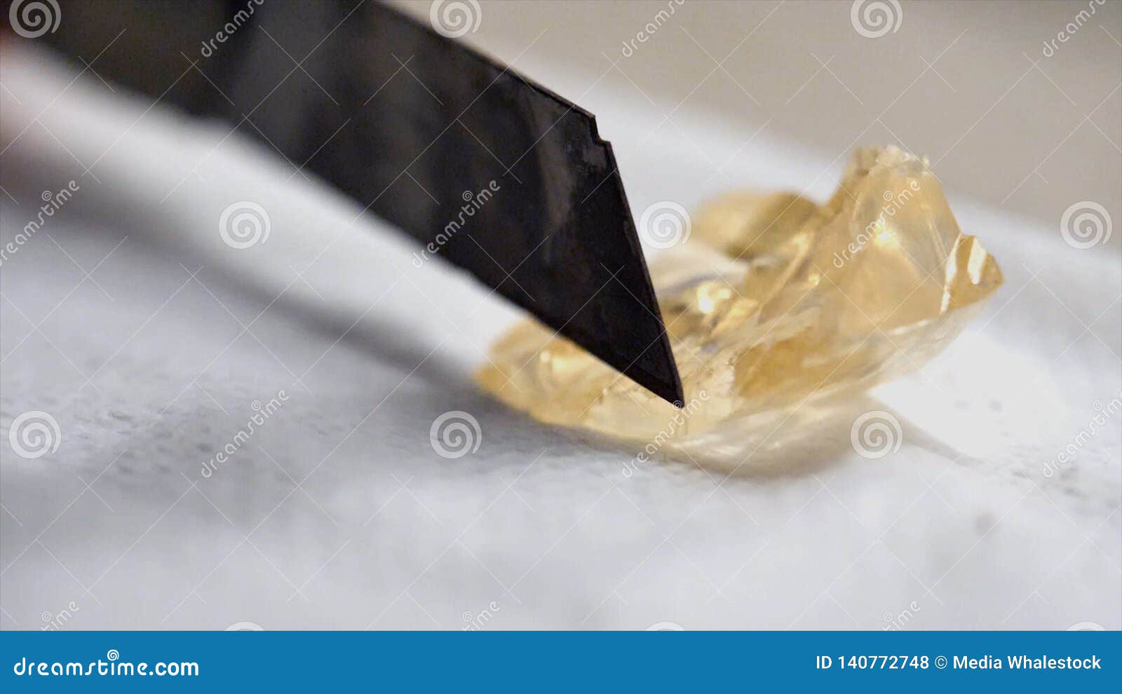 Translucent Amber Sample. Close-up of Small Sample of Translucent Amber ...