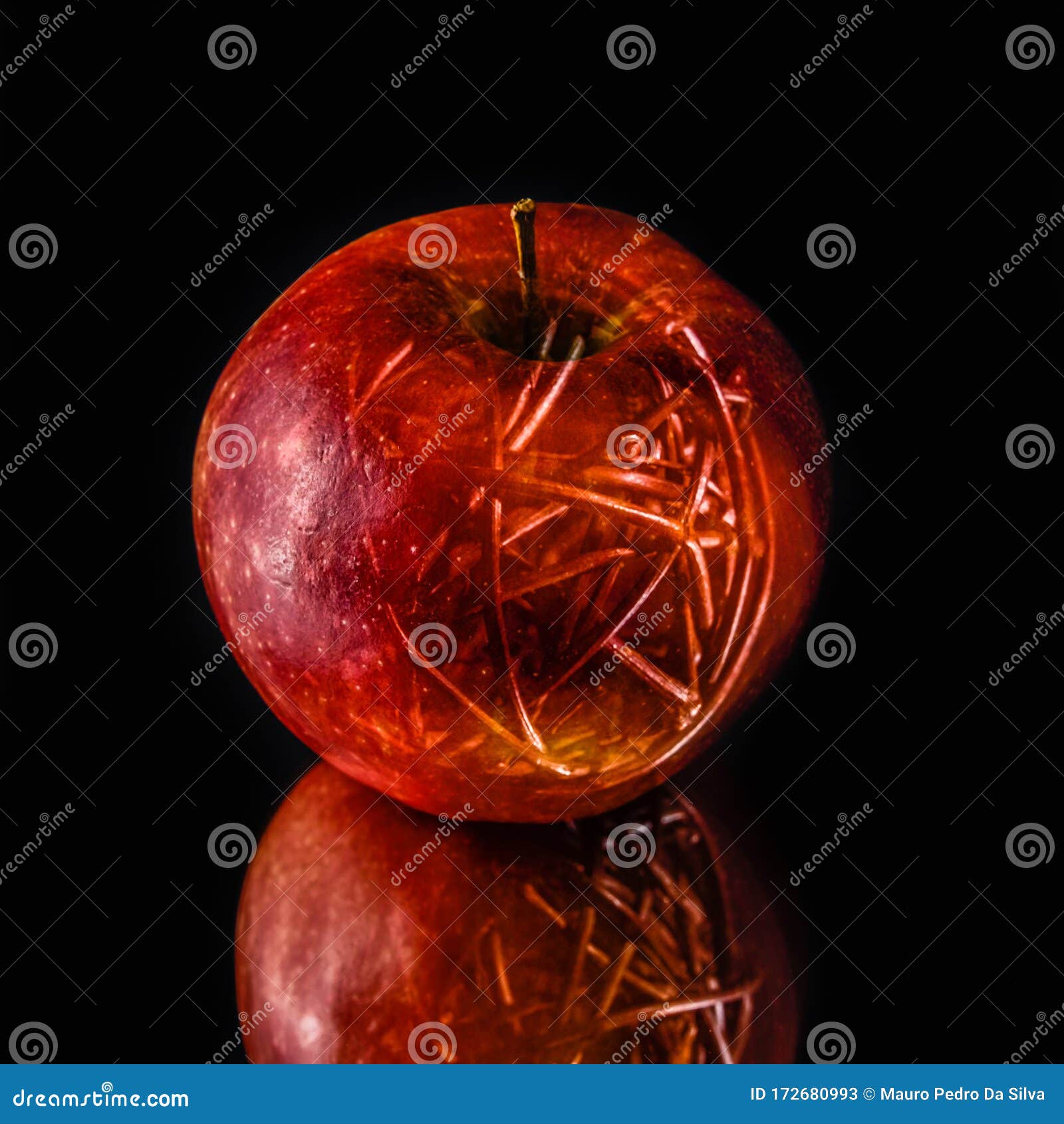 Translucent apple stock image. Image of bright, dark - 172680993