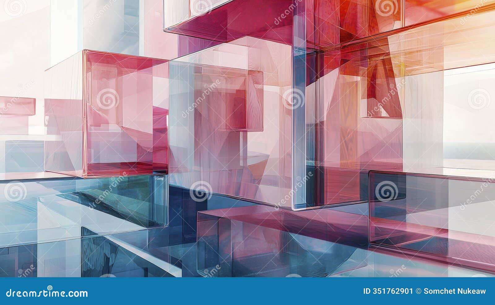 Translucent Architectural Layers Overlapping in Modern Design Urban ...