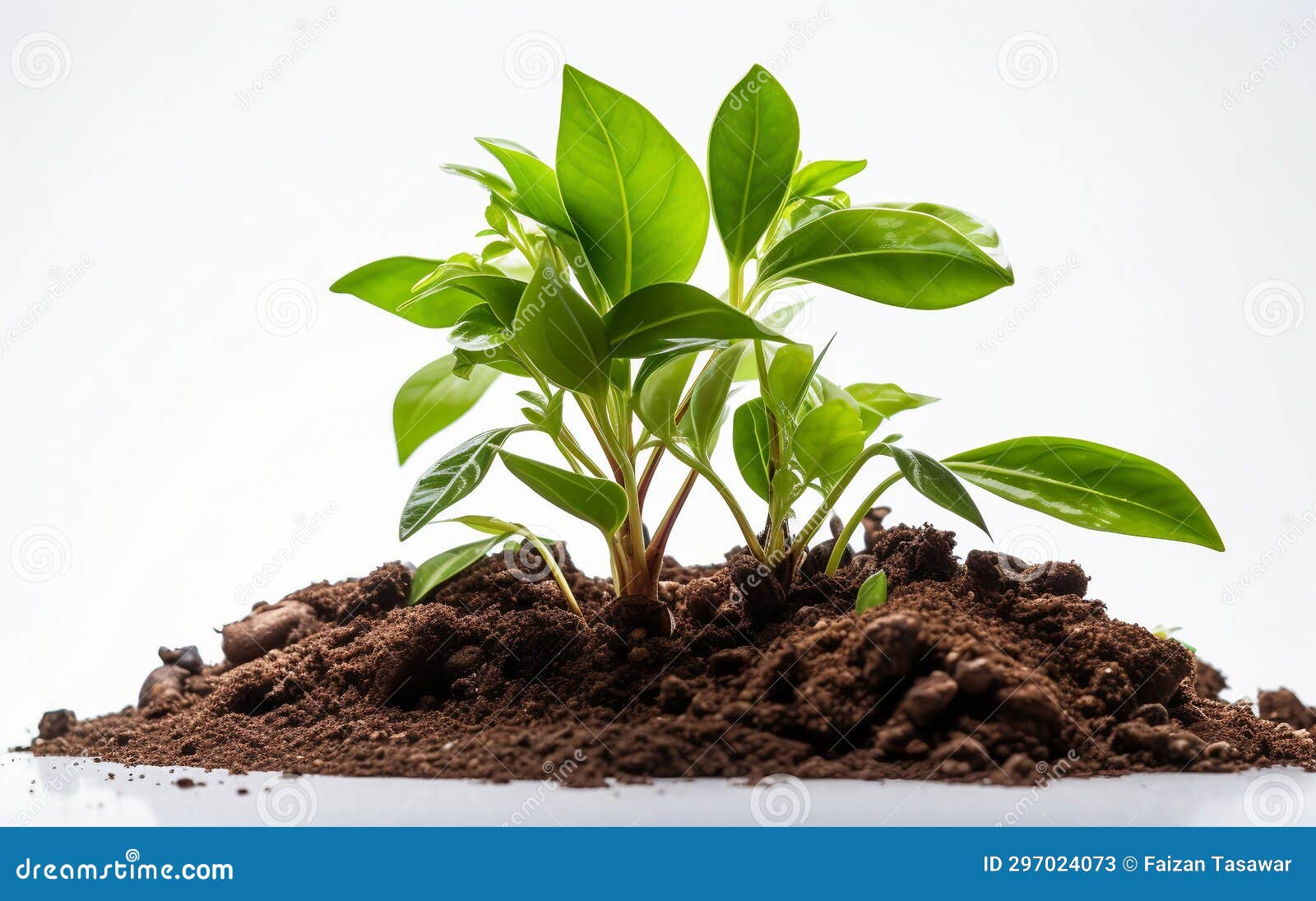 Translucent Backdrop for New Planted Plant -Generative Ai Stock ...