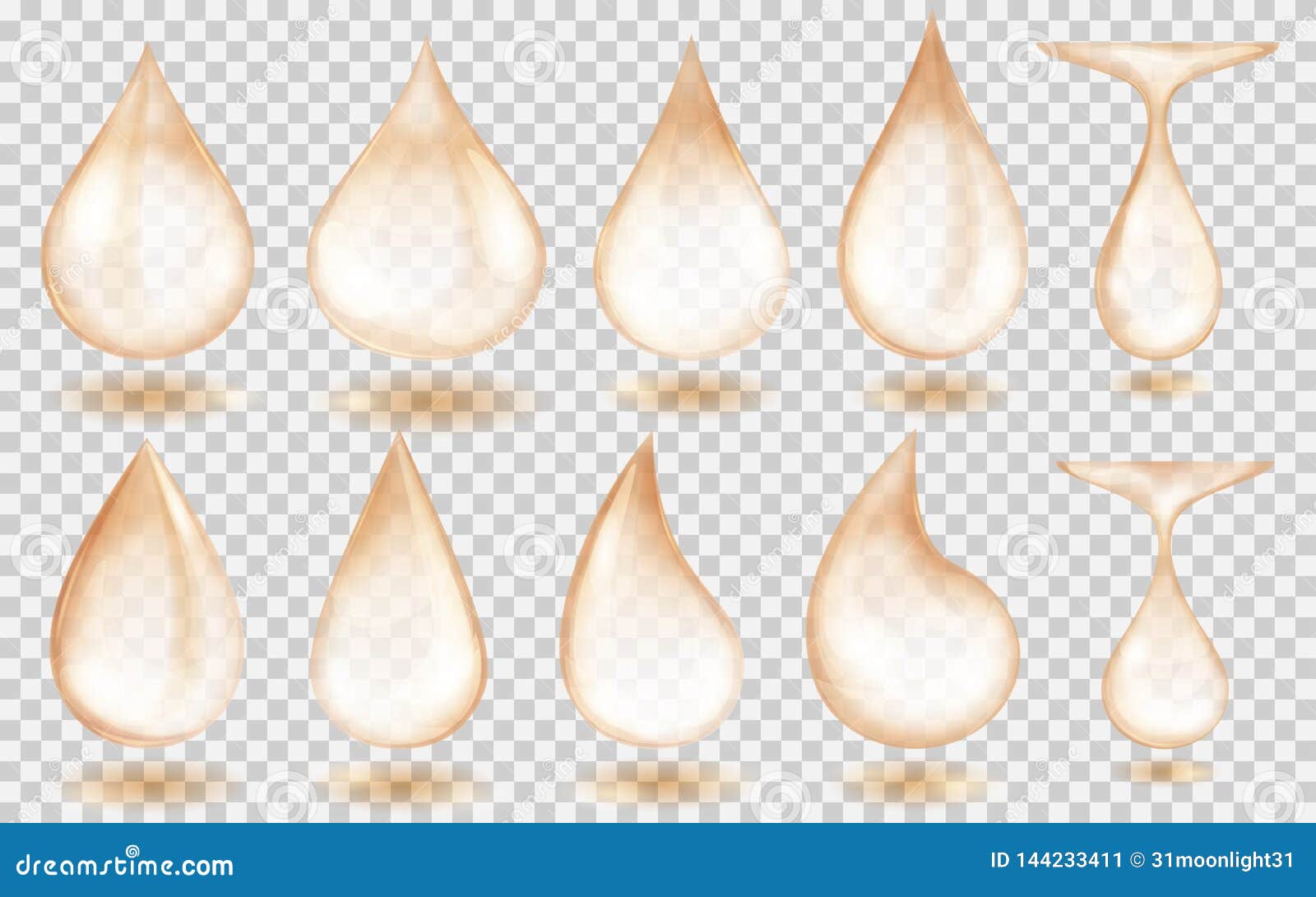 Translucent Beige Water Drops Stock Vector - Illustration of background ...