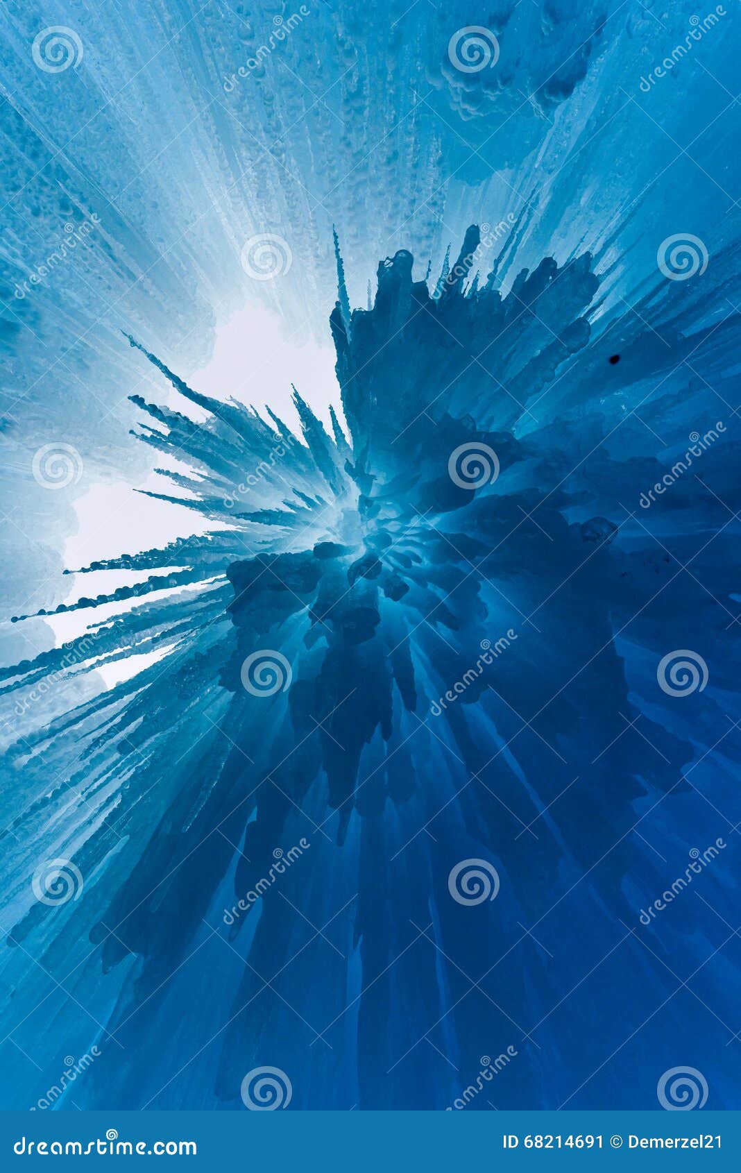 Translucent Blue Ice Castle Stock Image - Image of cold, scenery: 68214691