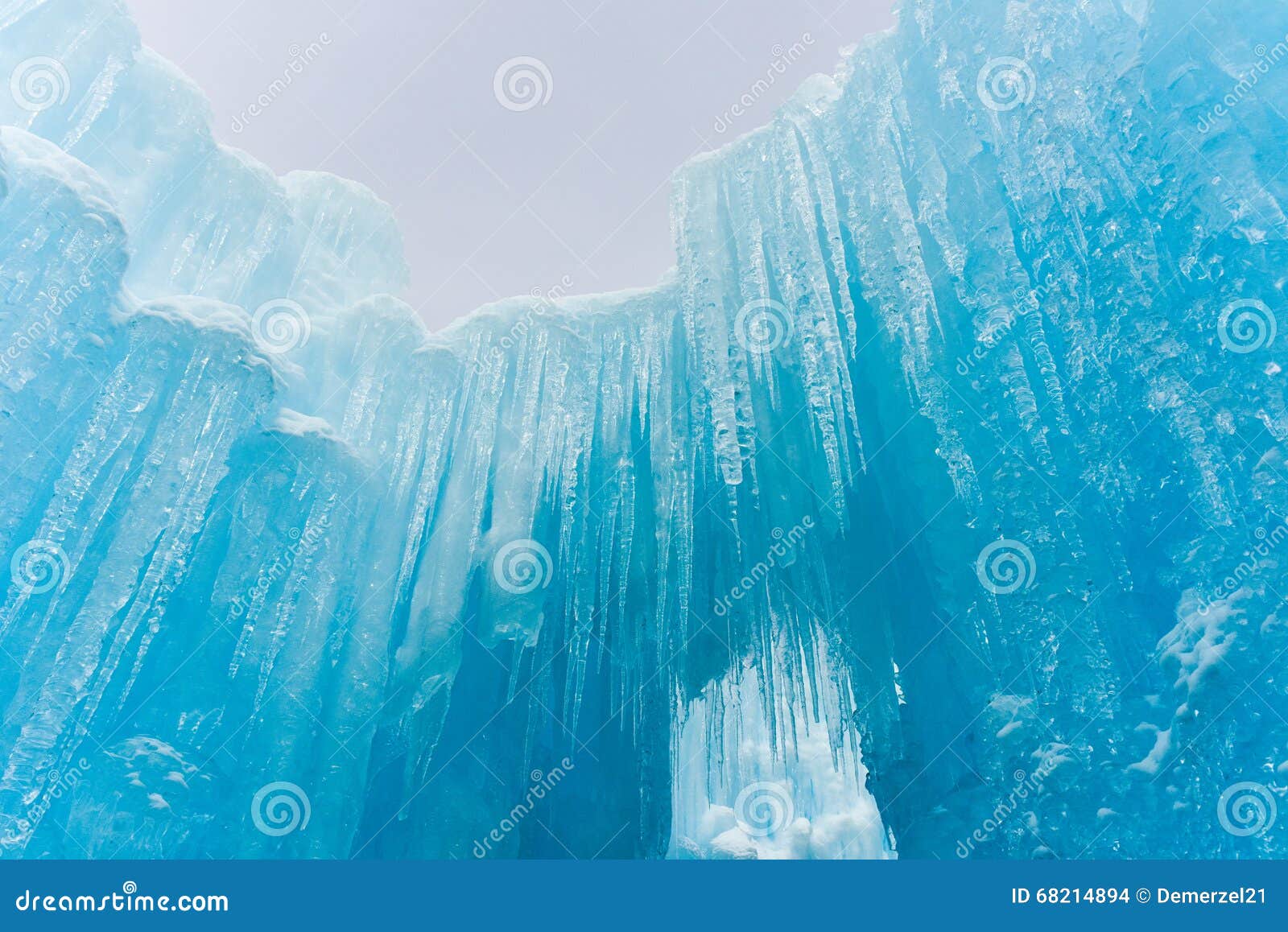 Translucent Blue Ice Castle Stock Photo - Image of landscape, amazing ...
