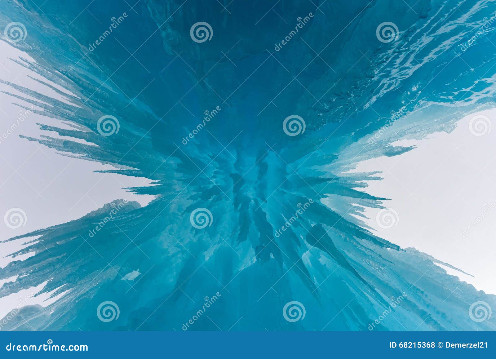 Translucent Blue Ice Castle Stock Photo - Image of shape, serene: 68215368