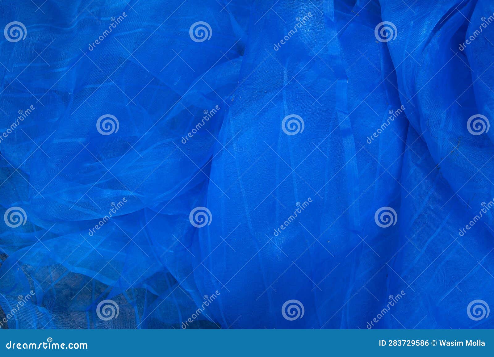 Translucent Blue Net Fabric Can Be Used As a Background Stock Photo ...