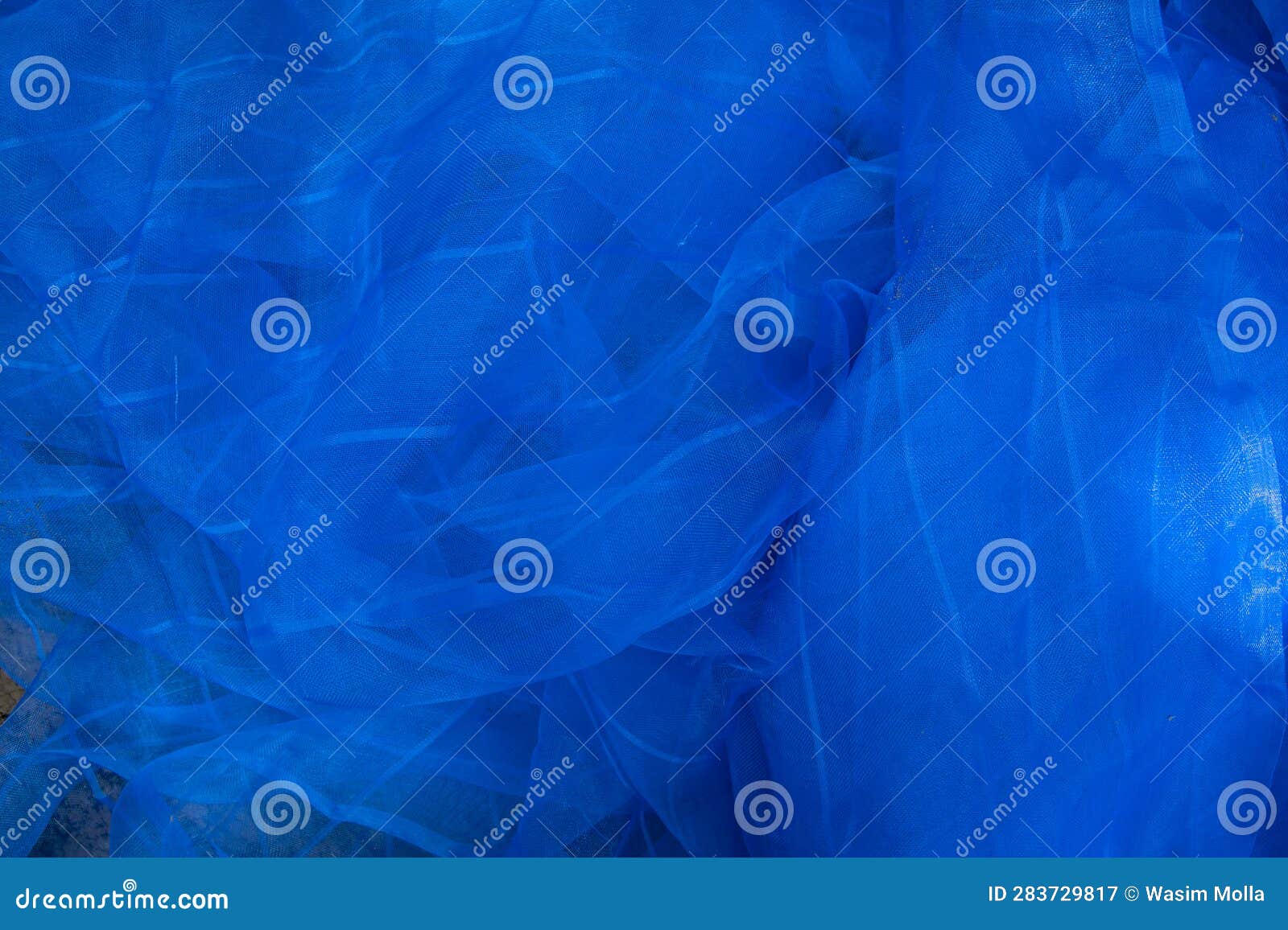 Translucent Blue Net Fabric Can Be Used As a Background Stock Image ...