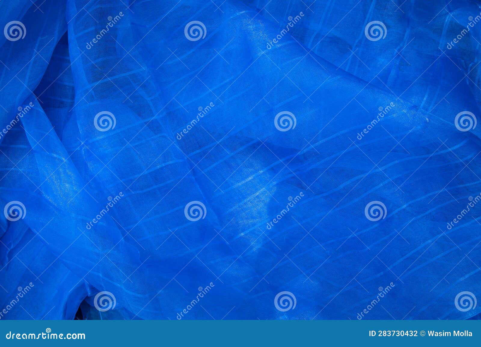 Translucent Blue Net Fabric Can Be Used As a Background Stock Photo ...