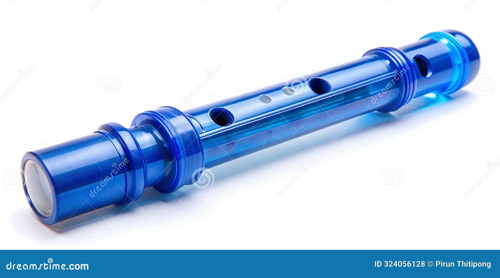 Translucent Blue Recorder Isolated AI-Created Content Stock ...