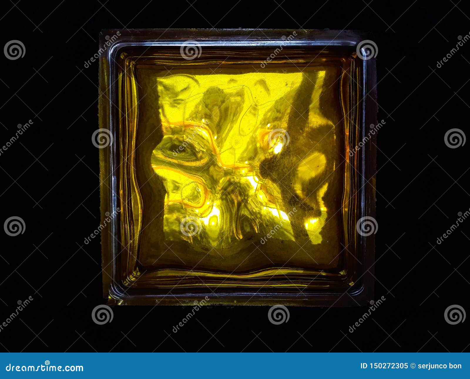 Translucent Bricks that Let Light Pass through with Yellow Colour on a ...