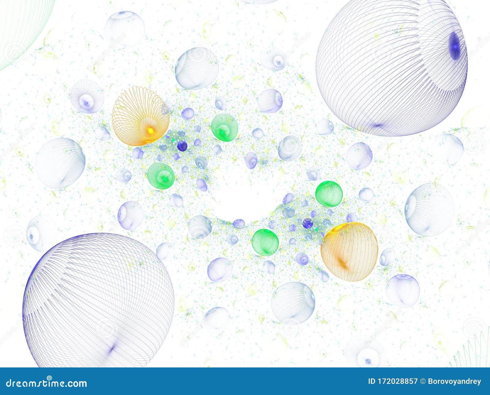 Translucent, Bubbles Texture with Glow. Bright, Multicolored Bunches of ...