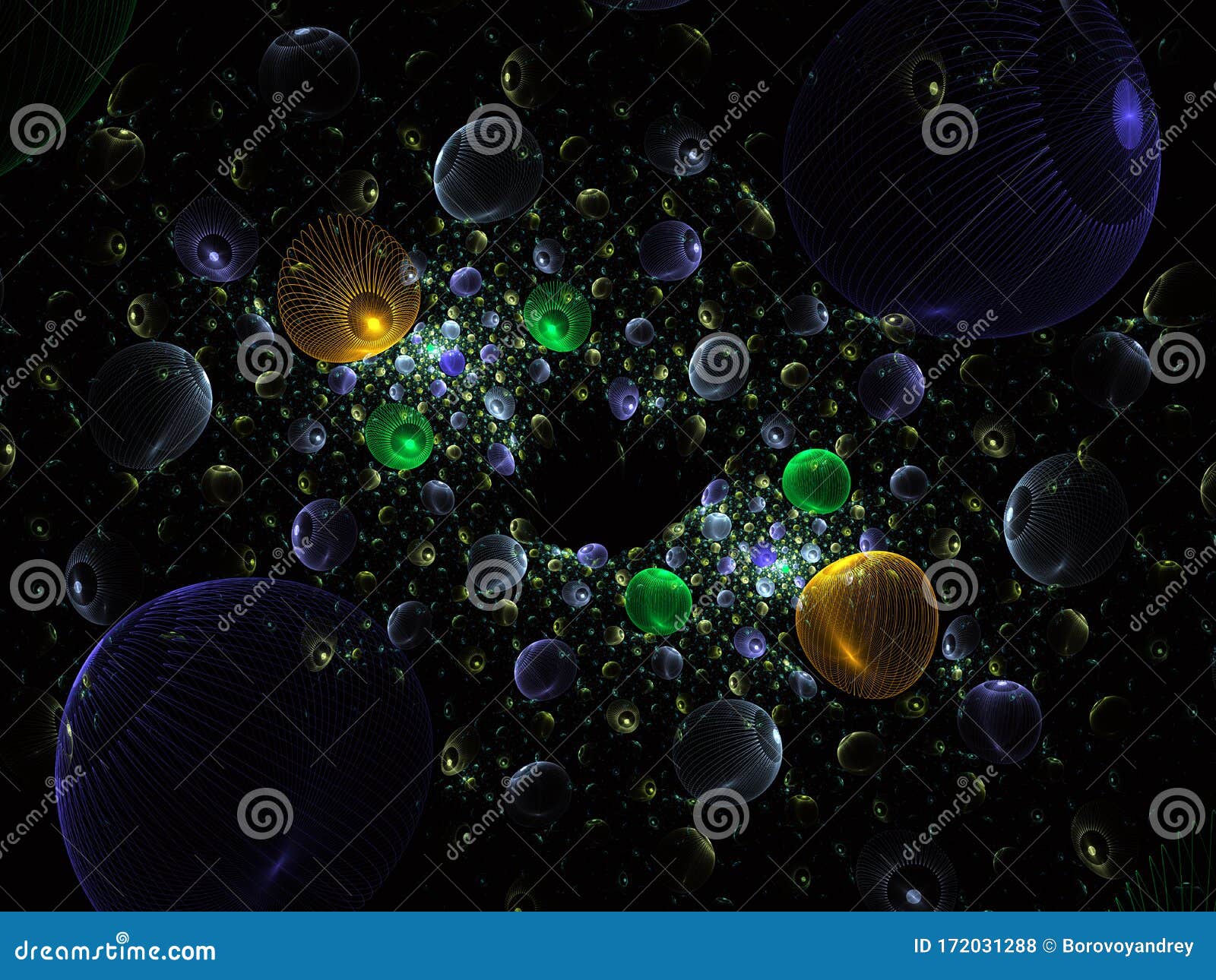 Translucent, Bubbles Texture with Glow. Bright, Multicolored Bunches of ...