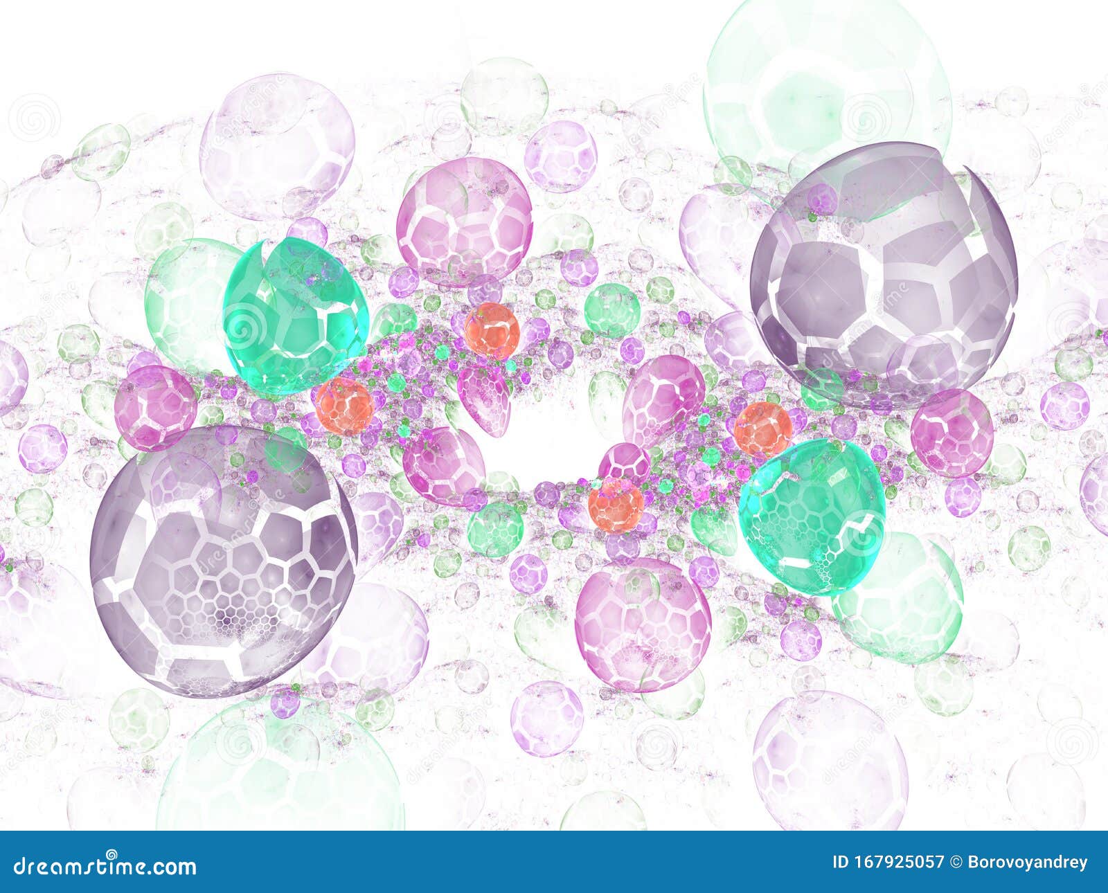 Translucent, Bubbles Texture with Glow. Bright, Multicolored Bunches of ...