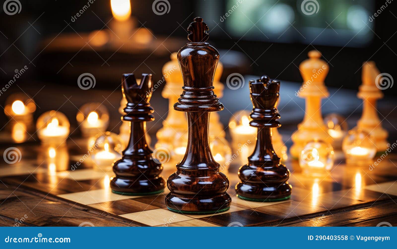 Translucent Chess Pieces on a Chessboard Stock Photo - Image of pieces ...