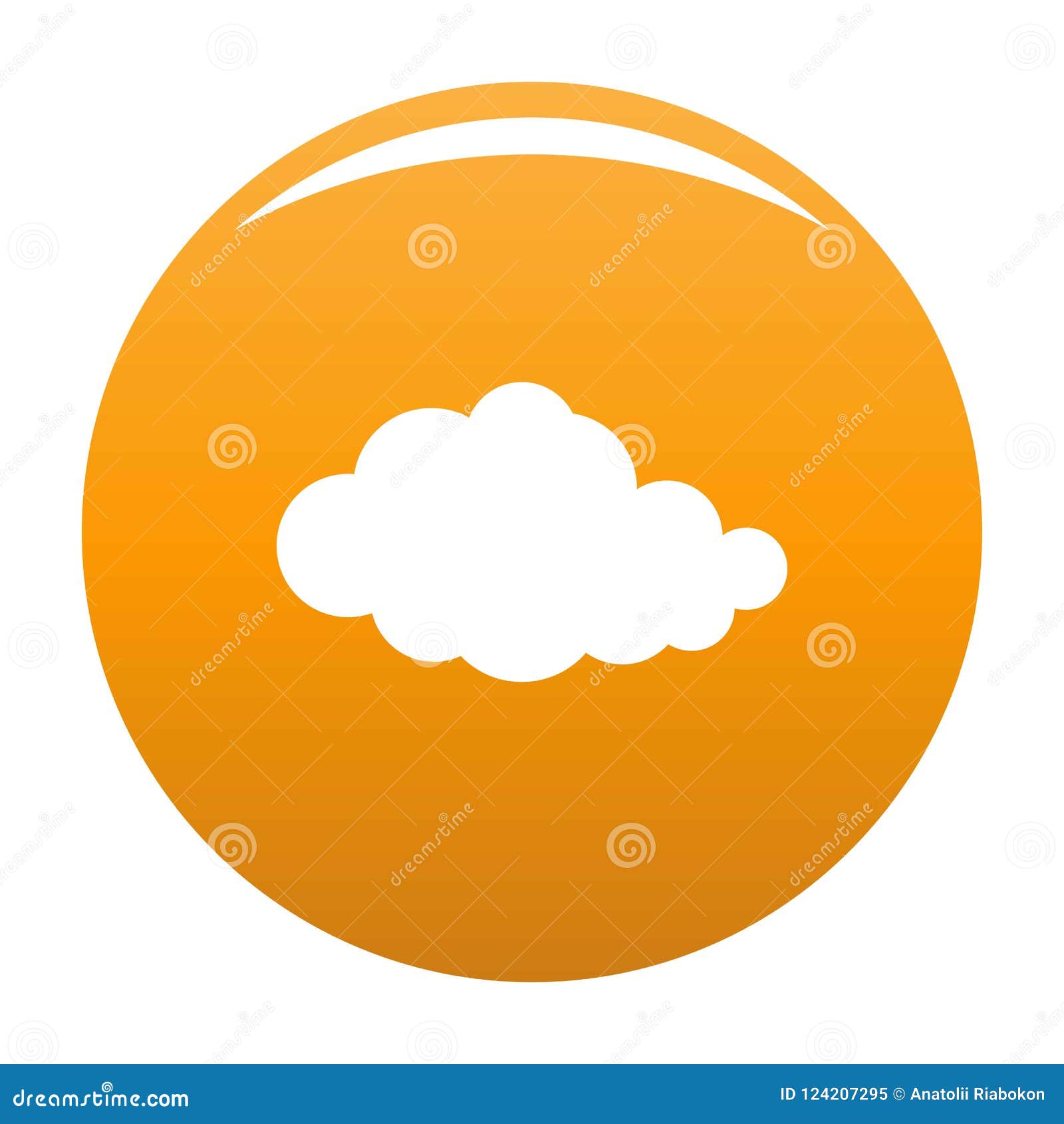 Translucent Cloud Icon Orange Stock Illustration - Illustration of ...