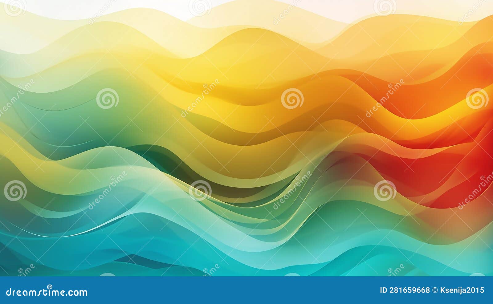 Translucent Color Waves, Abstract , Modern Background, Stock ...