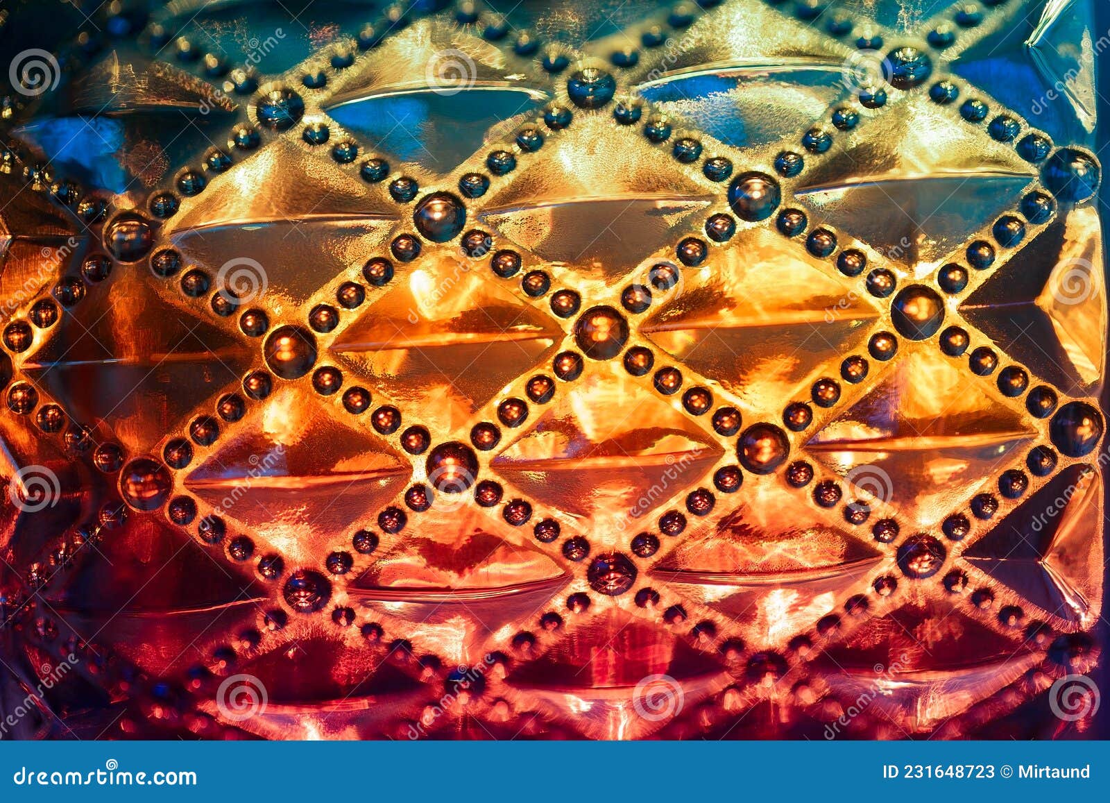 Translucent Colored Glass with a Pattern on it. Glass Texture Close-up ...