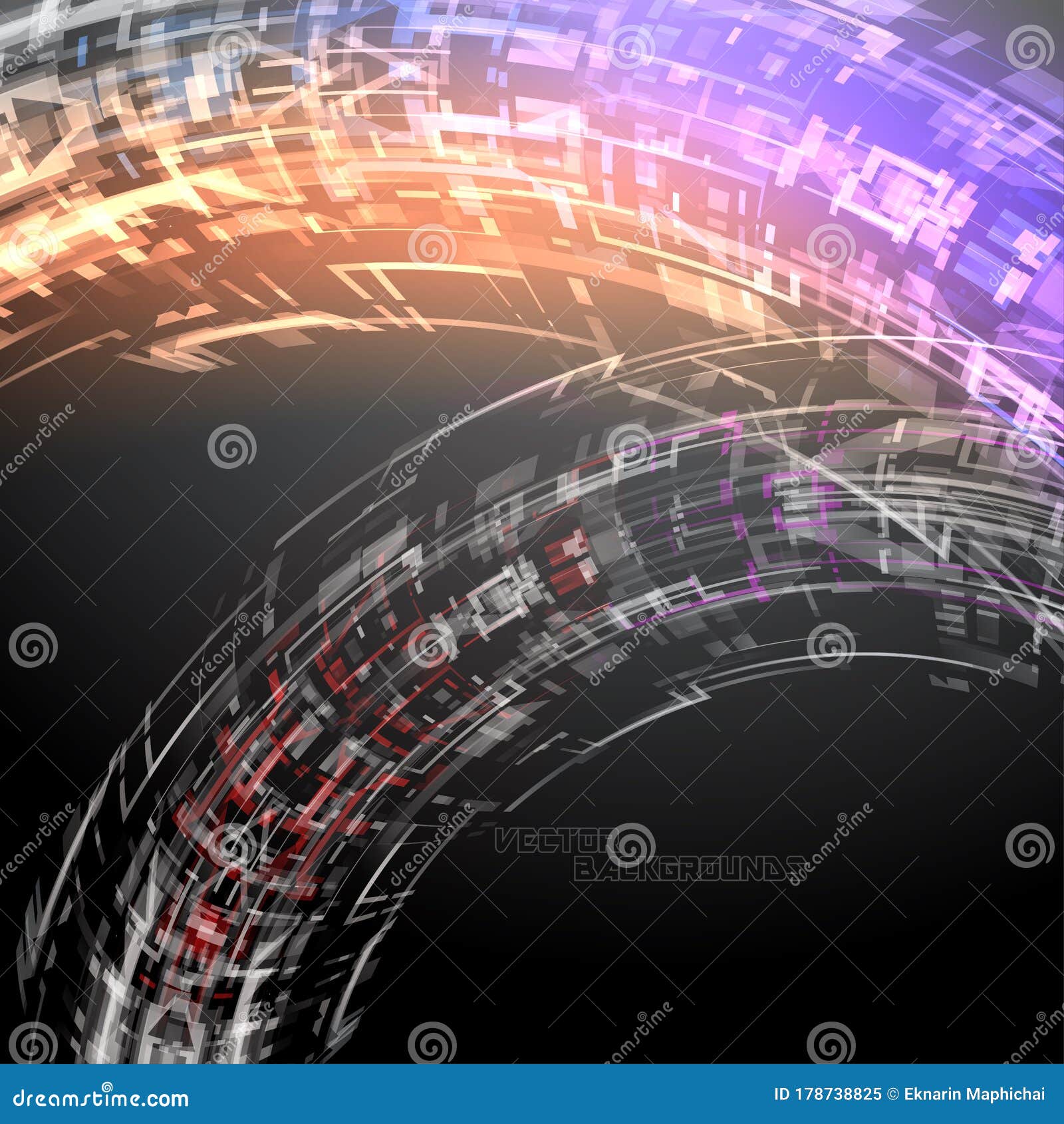 Translucent Colors Geometry Shapes Motion Stock Vector - Illustration ...