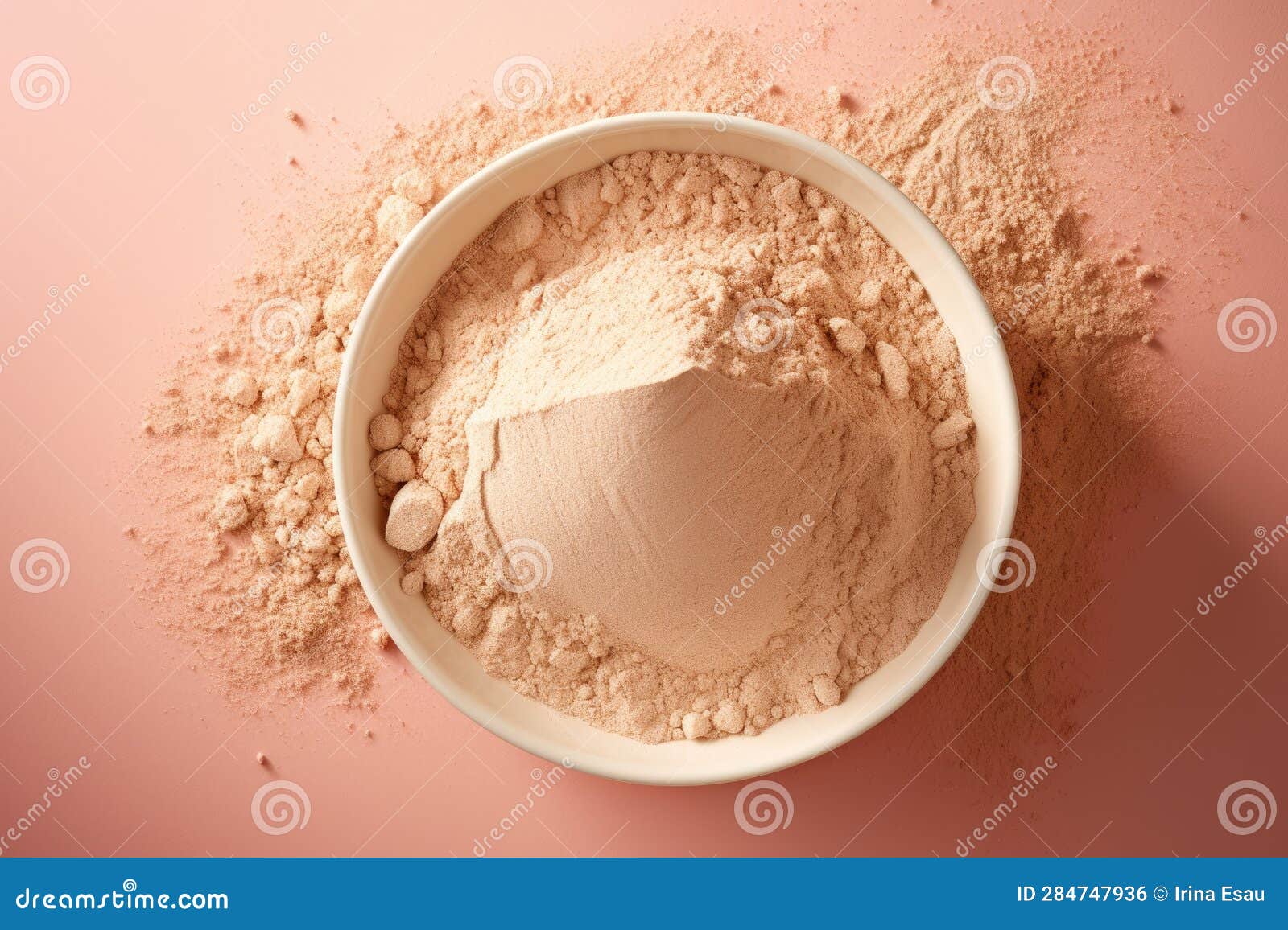 Translucent Compact Powder Texture with Loose Edges Isolated on Beige ...