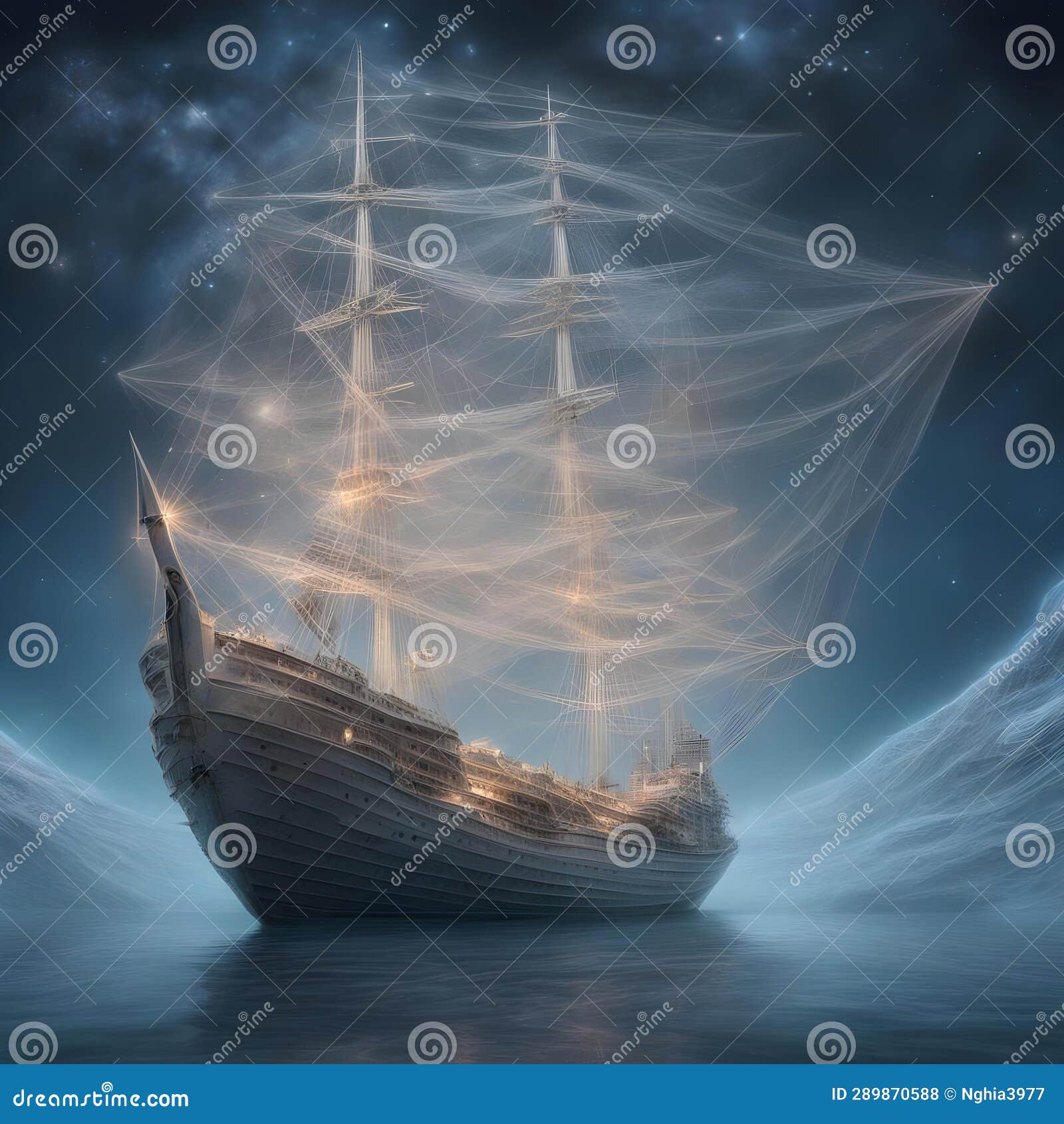 A Translucent, Crystalline Ship That Seems To Blend Seamlessly With The ...