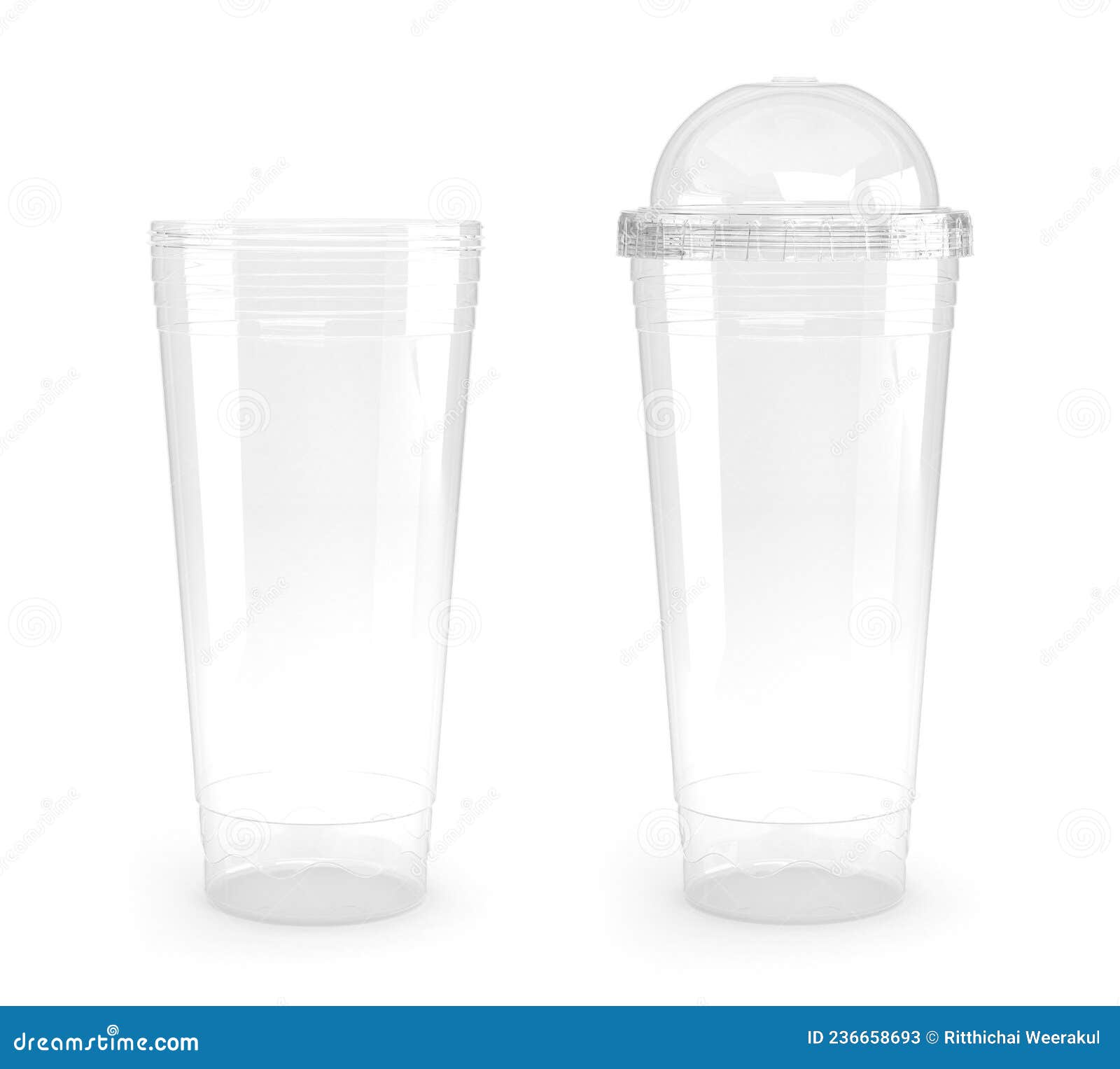 Empty Transparent Plastic Glass Cup Stock Image - Image of path, object ...