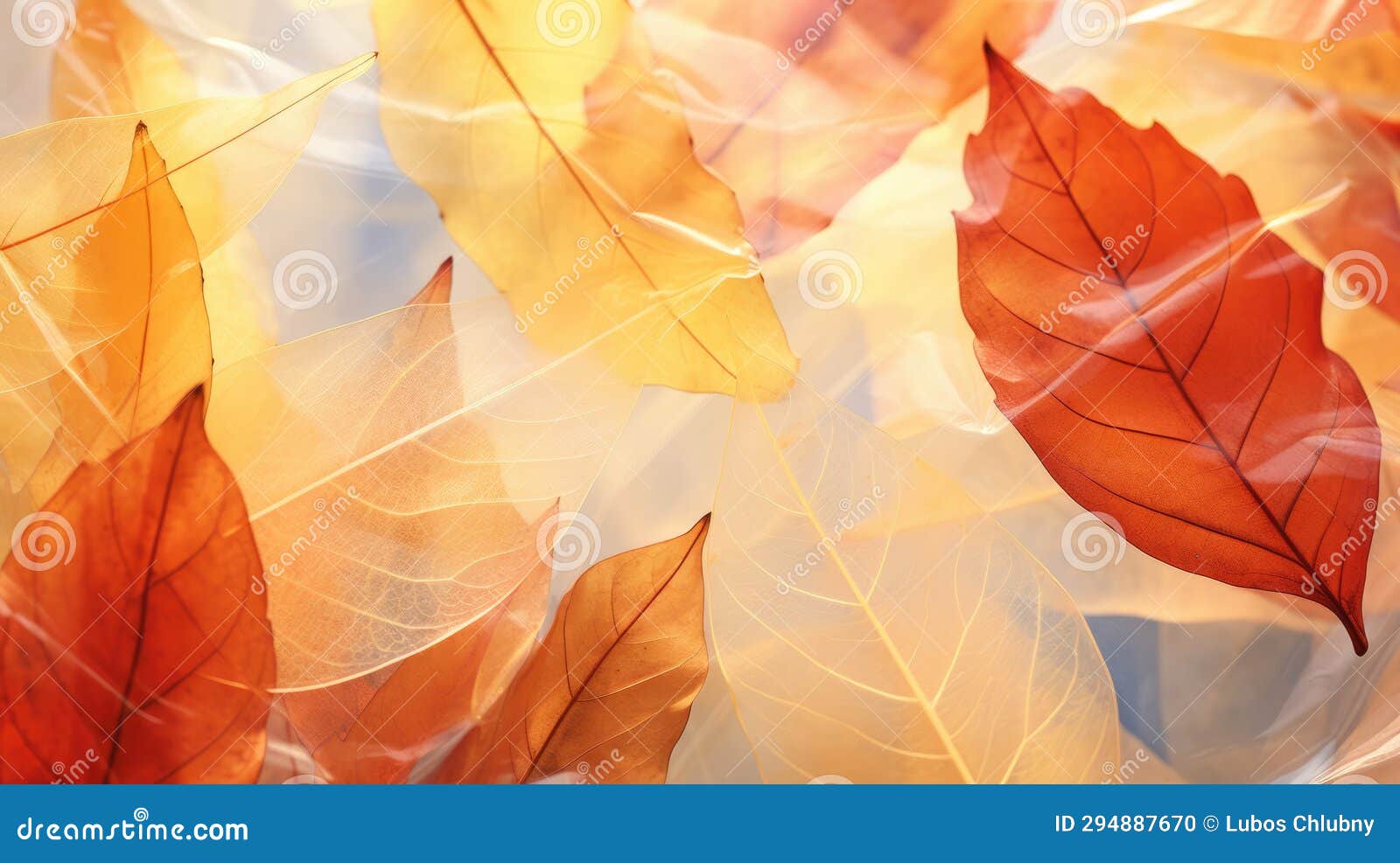 Translucent Fallen Autumn Leaves. Fall Autumn Background Stock ...