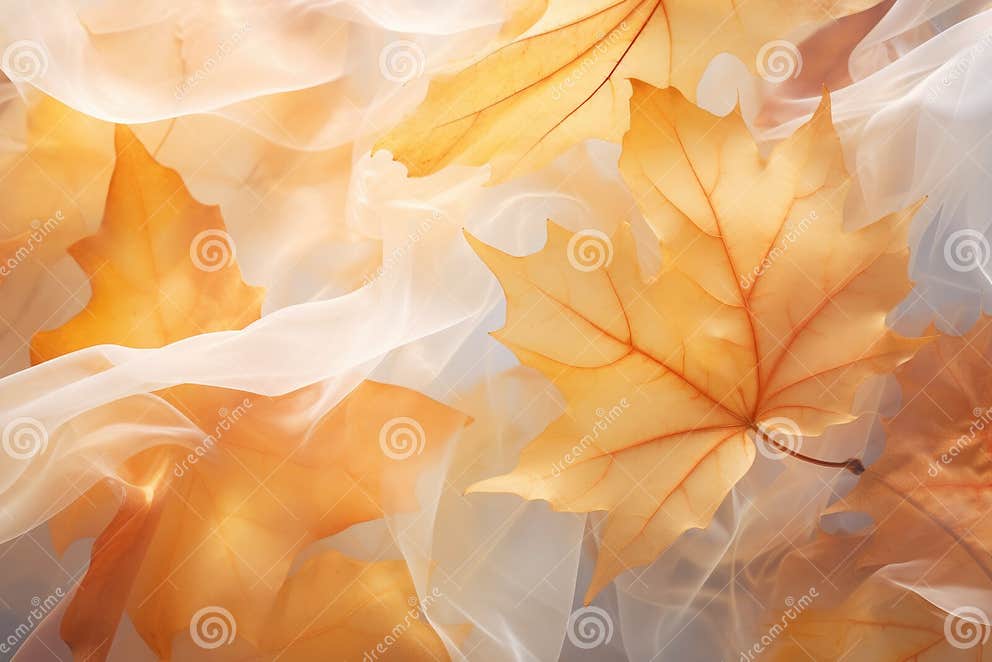 Translucent Fallen Autumn Leaves. Fall Autumn Background Stock ...