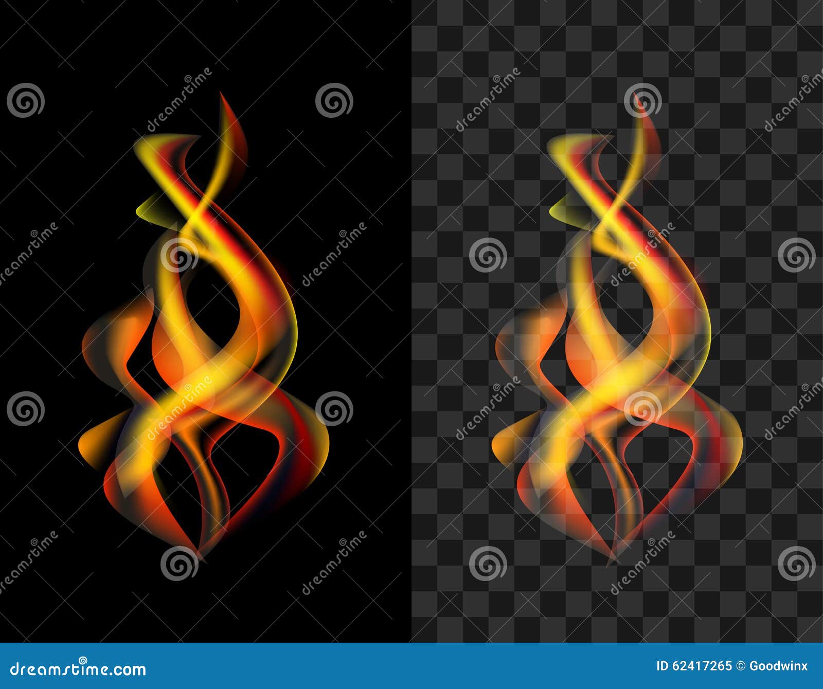 Translucent Fire Flame Torch Stock Vector - Illustration of element ...