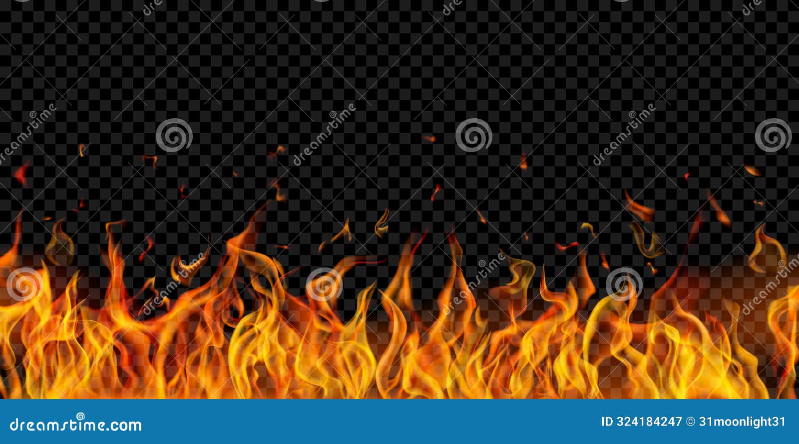 Translucent fire flames stock illustration. Illustration of background ...