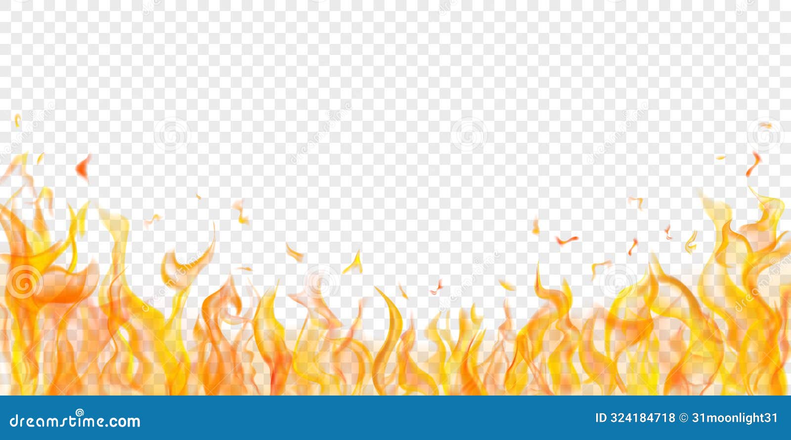 Translucent fire flames stock illustration. Illustration of flammable ...