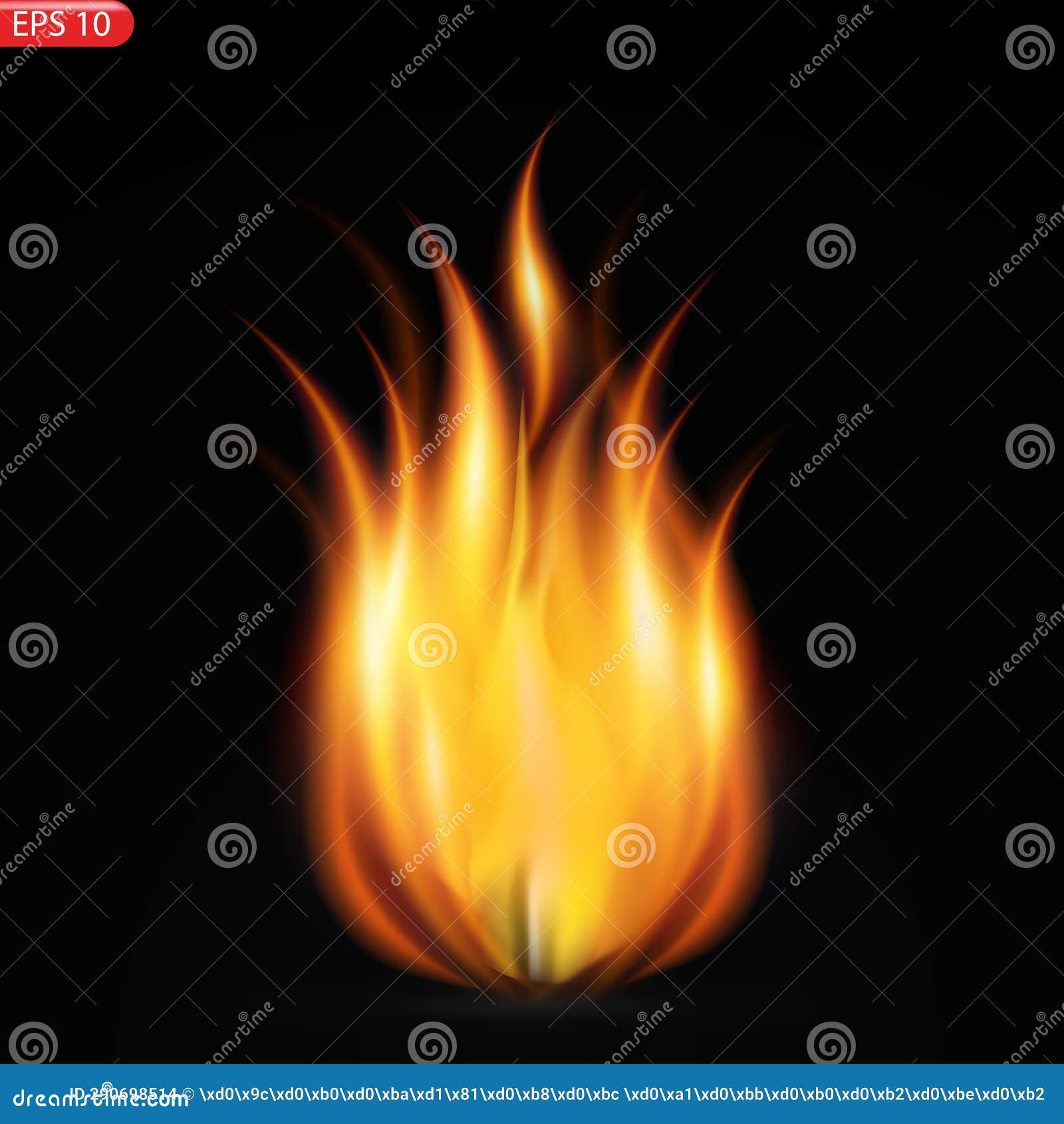 Translucent Fire Flames and Sparks on Transparent Background. for Used ...