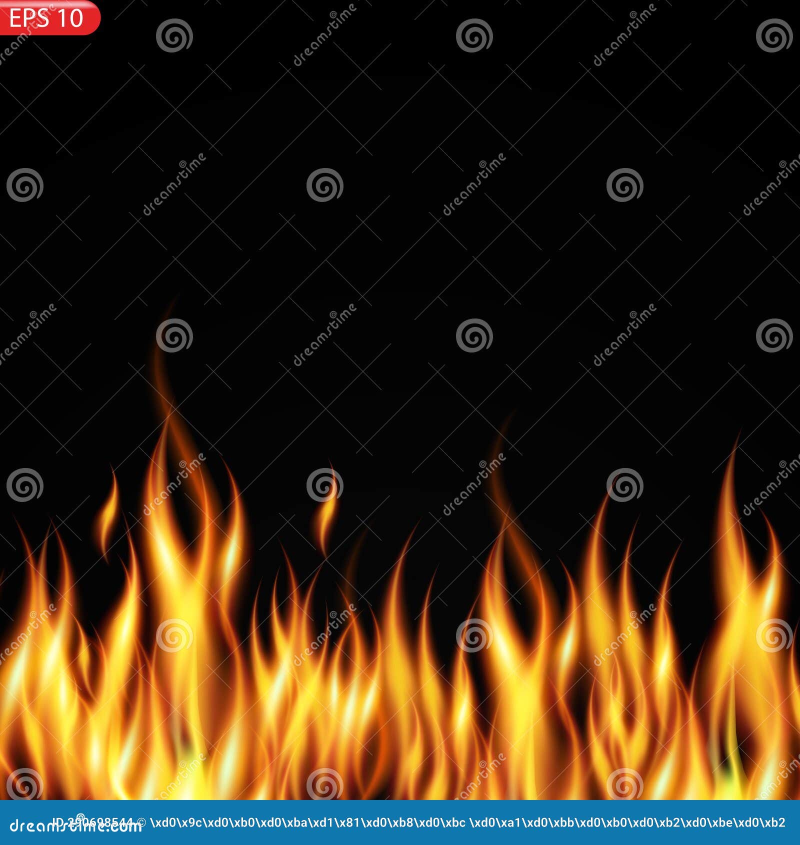 Translucent Fire Flames and Sparks on Transparent Background. for Used ...