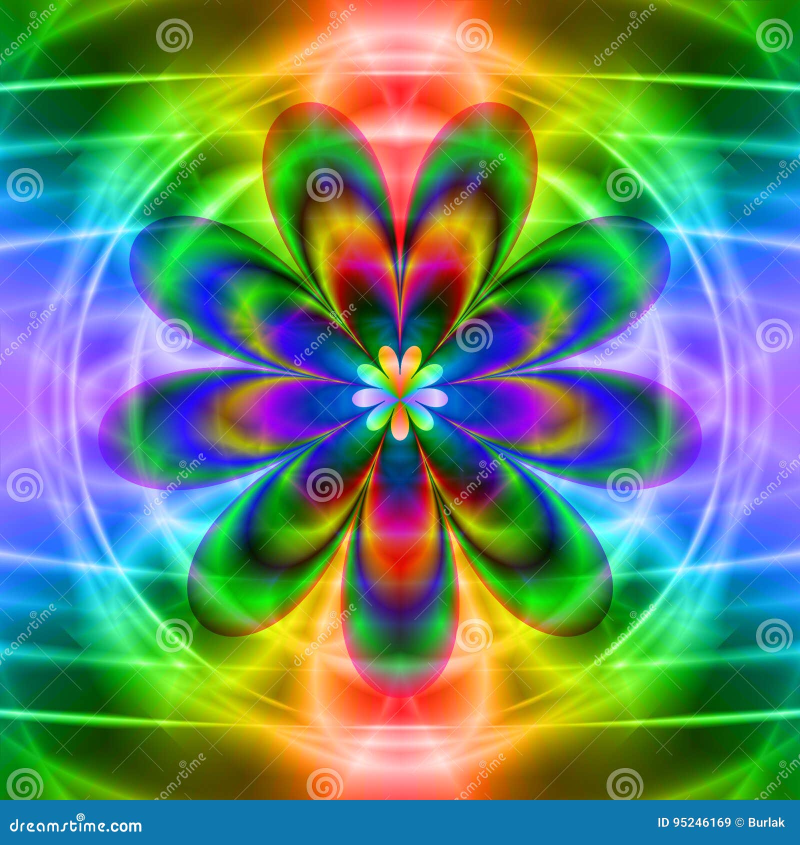 Translucent flower stock vector. Illustration of imagination - 95246169