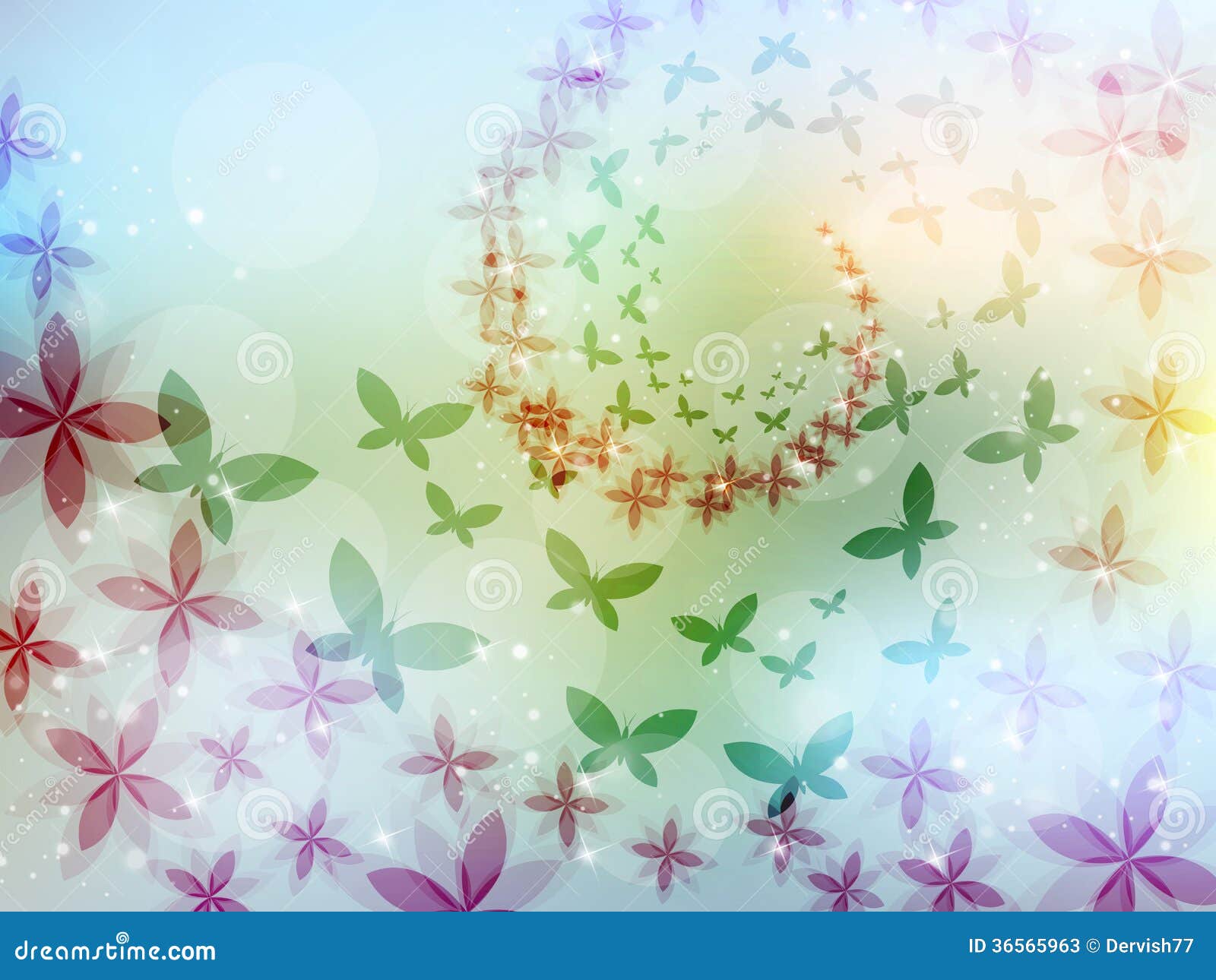 Translucent flowers stock vector. Illustration of abstract - 36565963