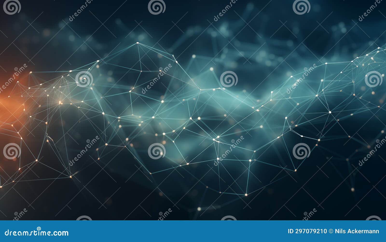 Translucent Fractal Polygon Wave Pattern on Dark Background ...