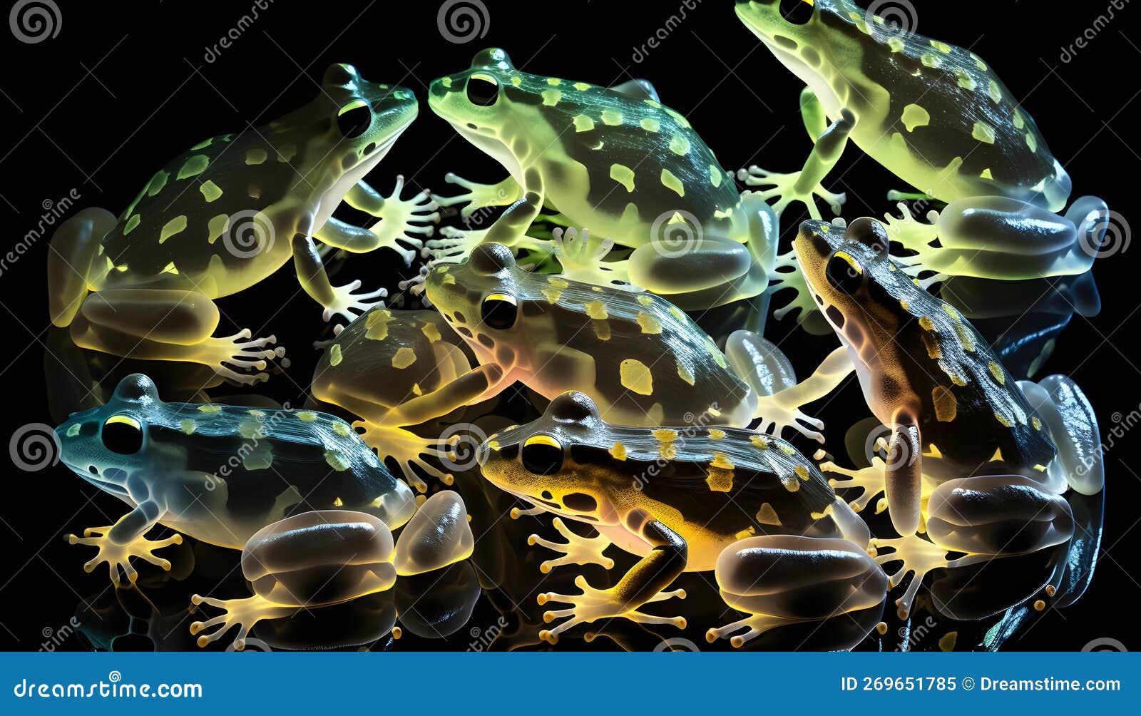 Translucent Frogs Created with Generative AI Technology Stock ...