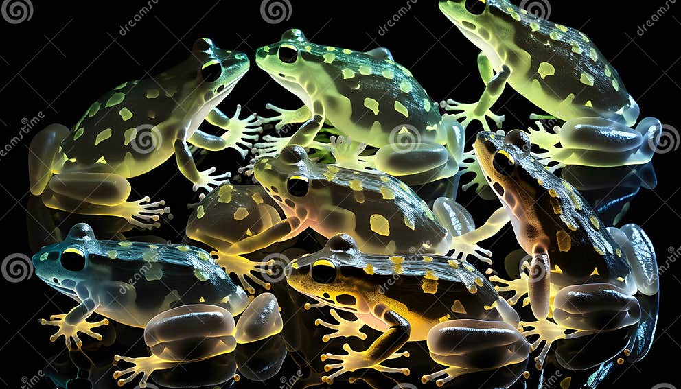 Translucent Frogs Created with Generative AI Technology Stock ...