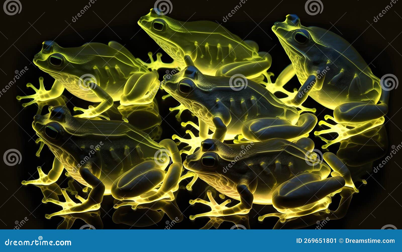 Translucent Frogs Created with Generative AI Technology Stock ...