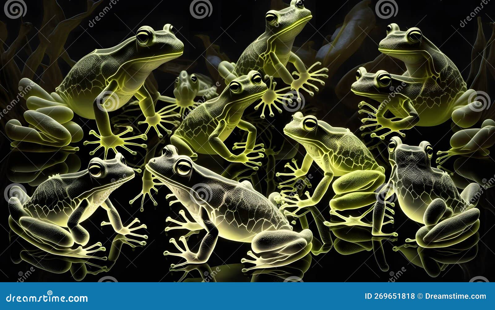 Translucent Frogs Created with Generative AI Technology Stock ...