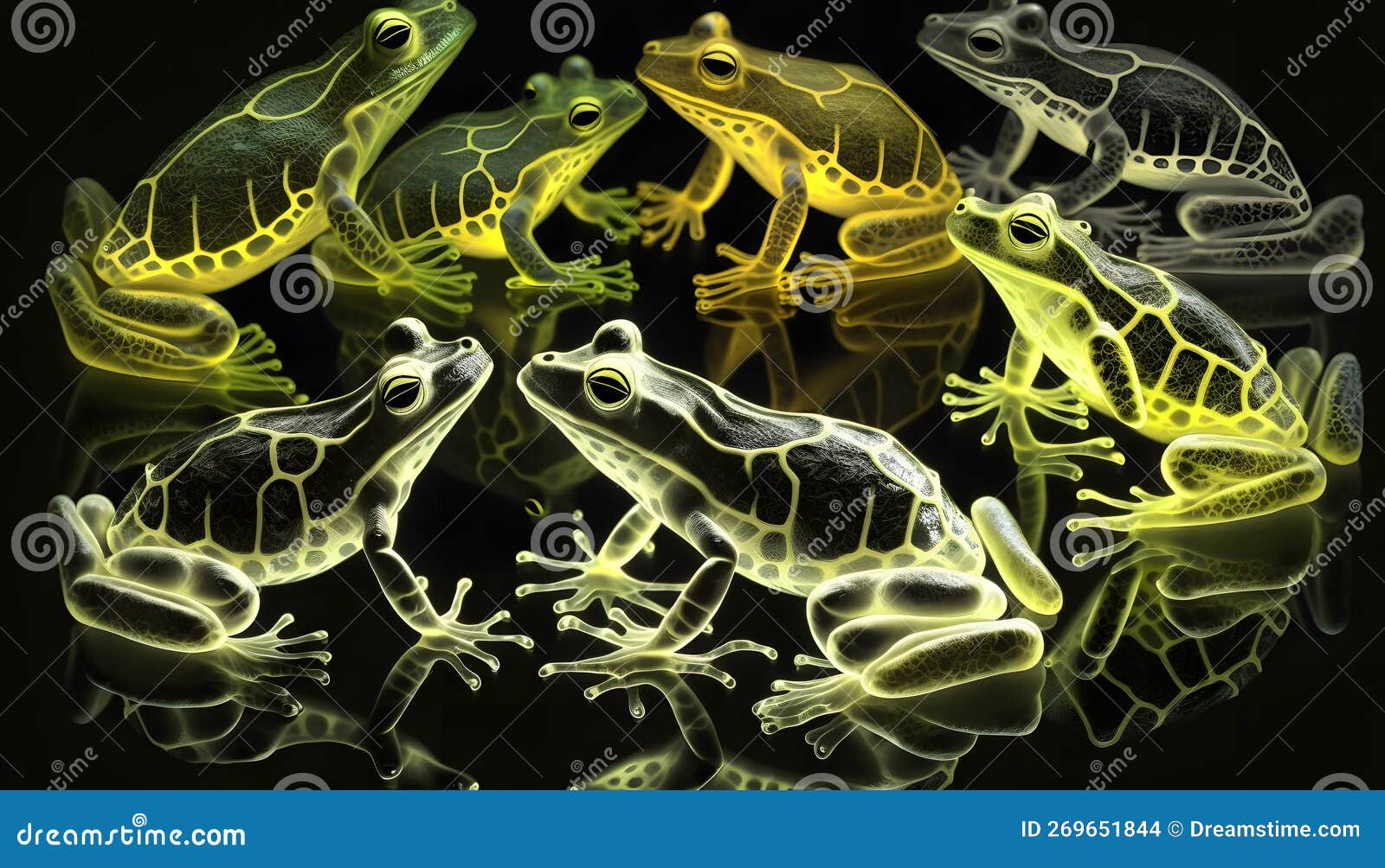 Translucent Frogs Created with Generative AI Technology Stock ...