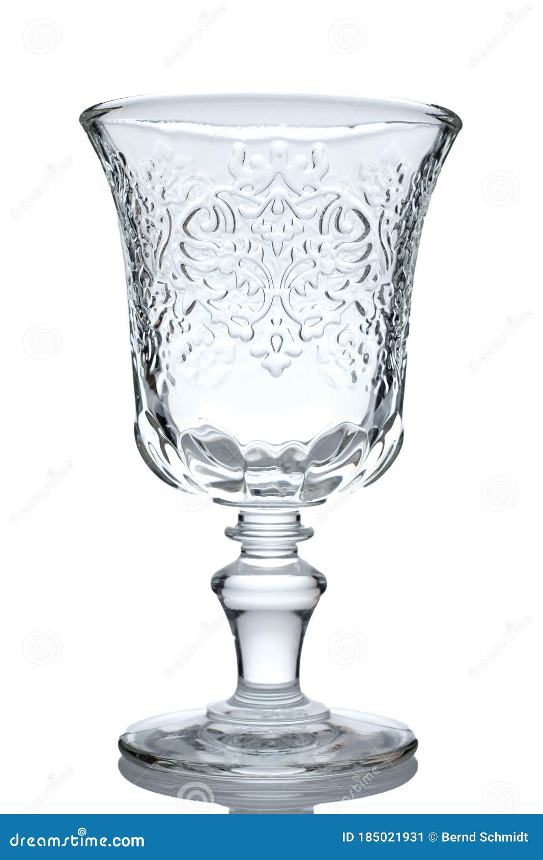 Translucent Glass for Absinthe with Ornaments Stock Image - Image of ...
