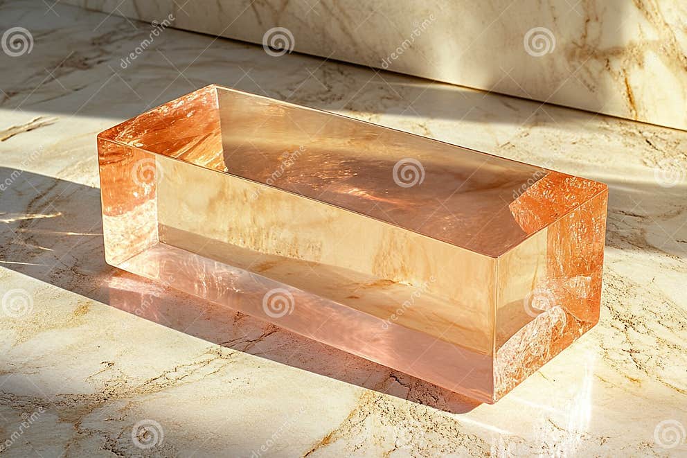 Translucent Glass Block Reflecting Sunlight on a Windowsill Stock Image ...
