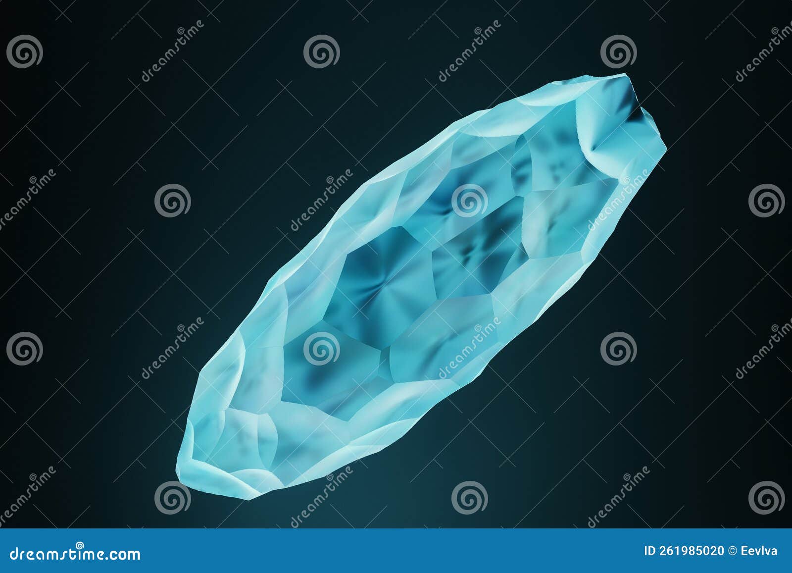 Translucent Gradient Crystal on Dark Blue. Stock Illustration ...