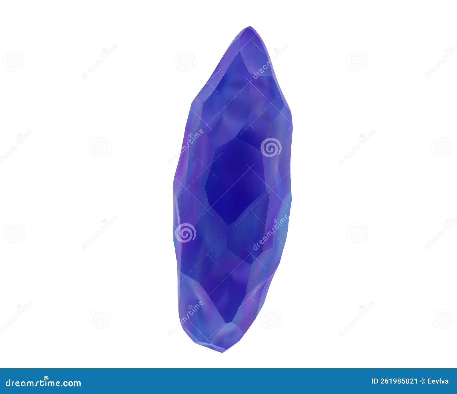 Translucent Gradient Crystal Isolated on White. Stock Illustration ...