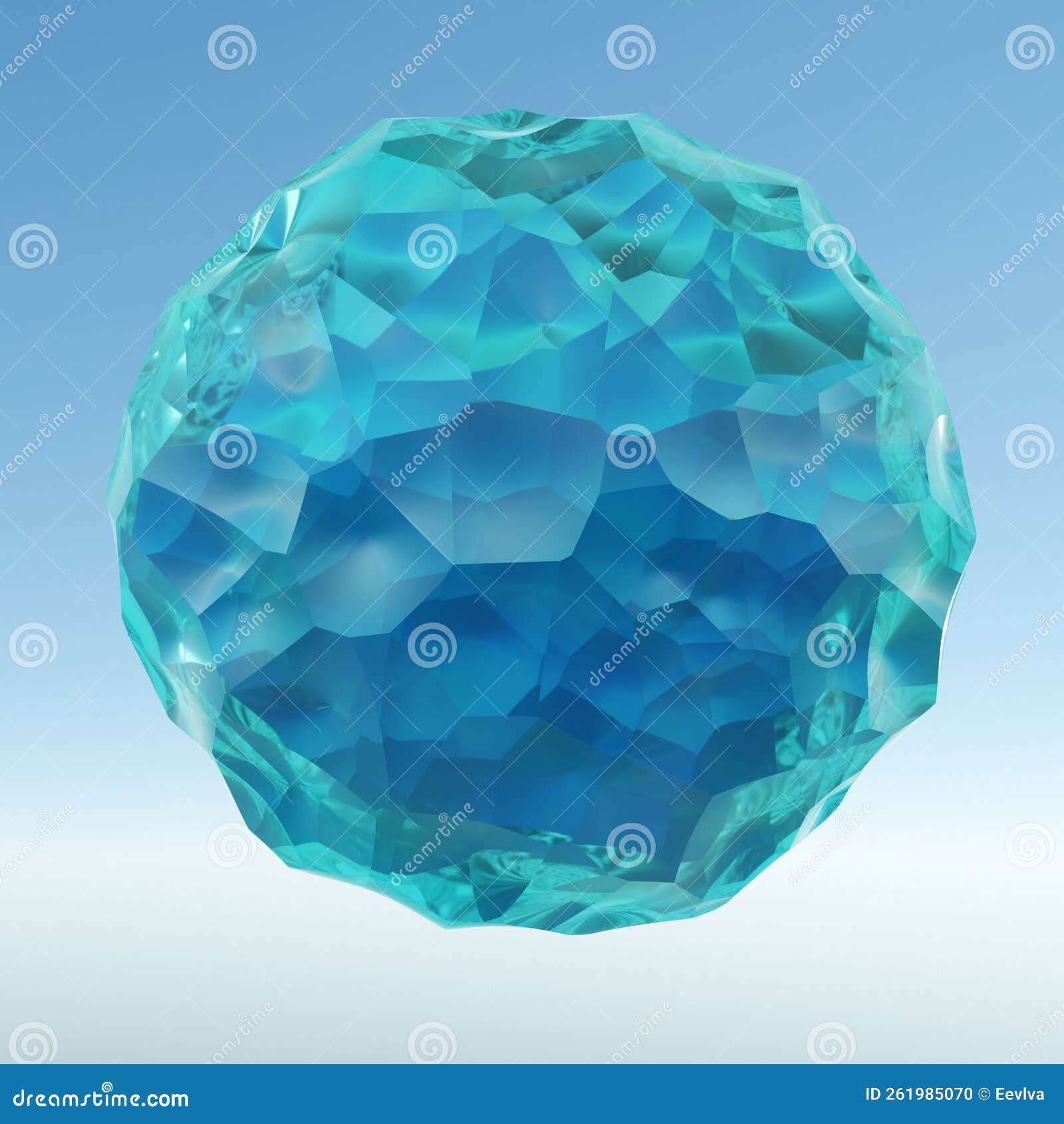 Translucent Gradient Crystal Light Blue. Stock Illustration ...