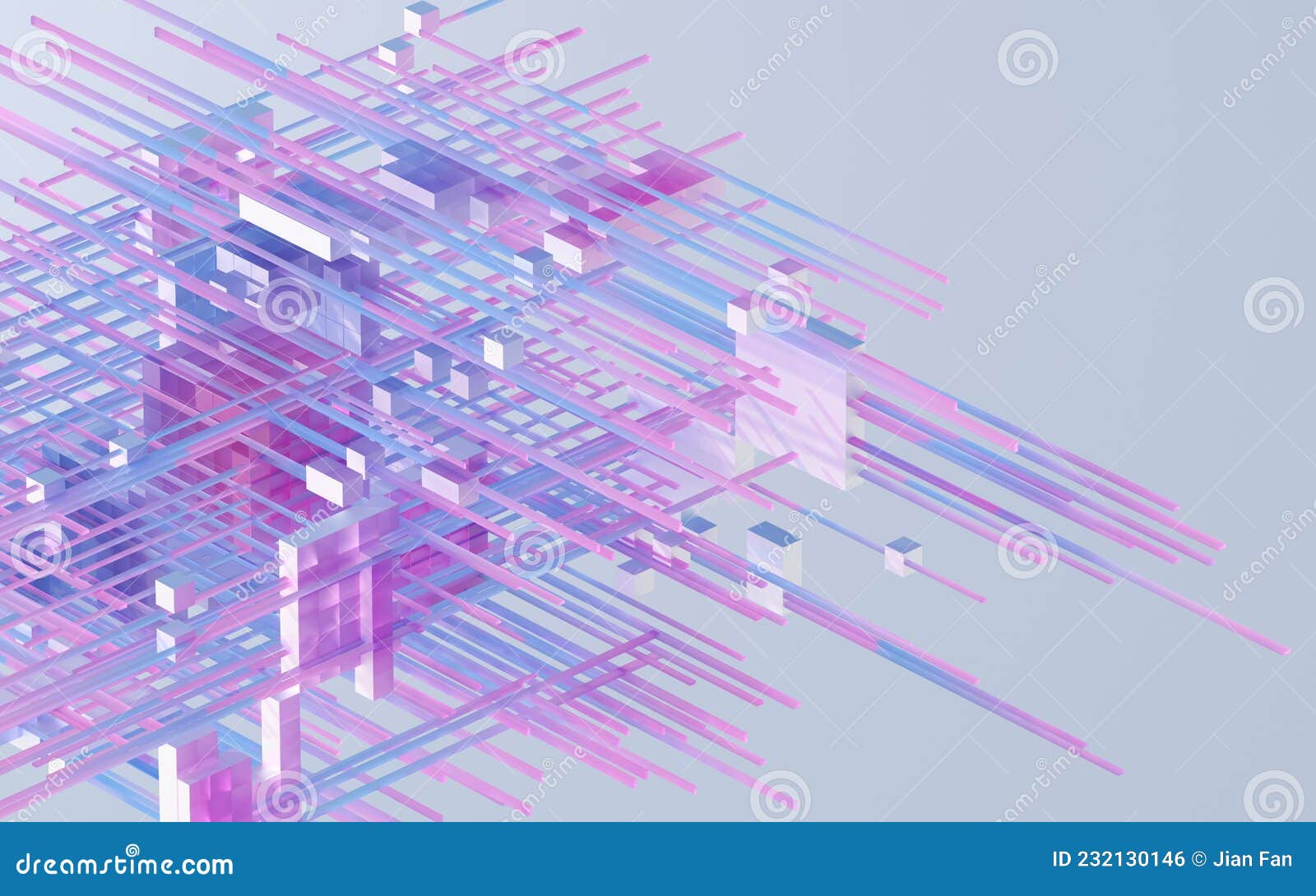Translucent Gradients Cubes and Materials, 3d Rendering Stock ...