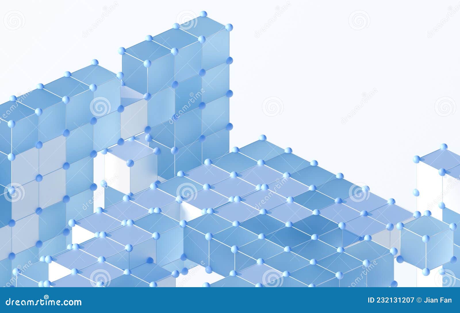 Translucent Gradients Cubes and Spheres, 3d Rendering Stock ...