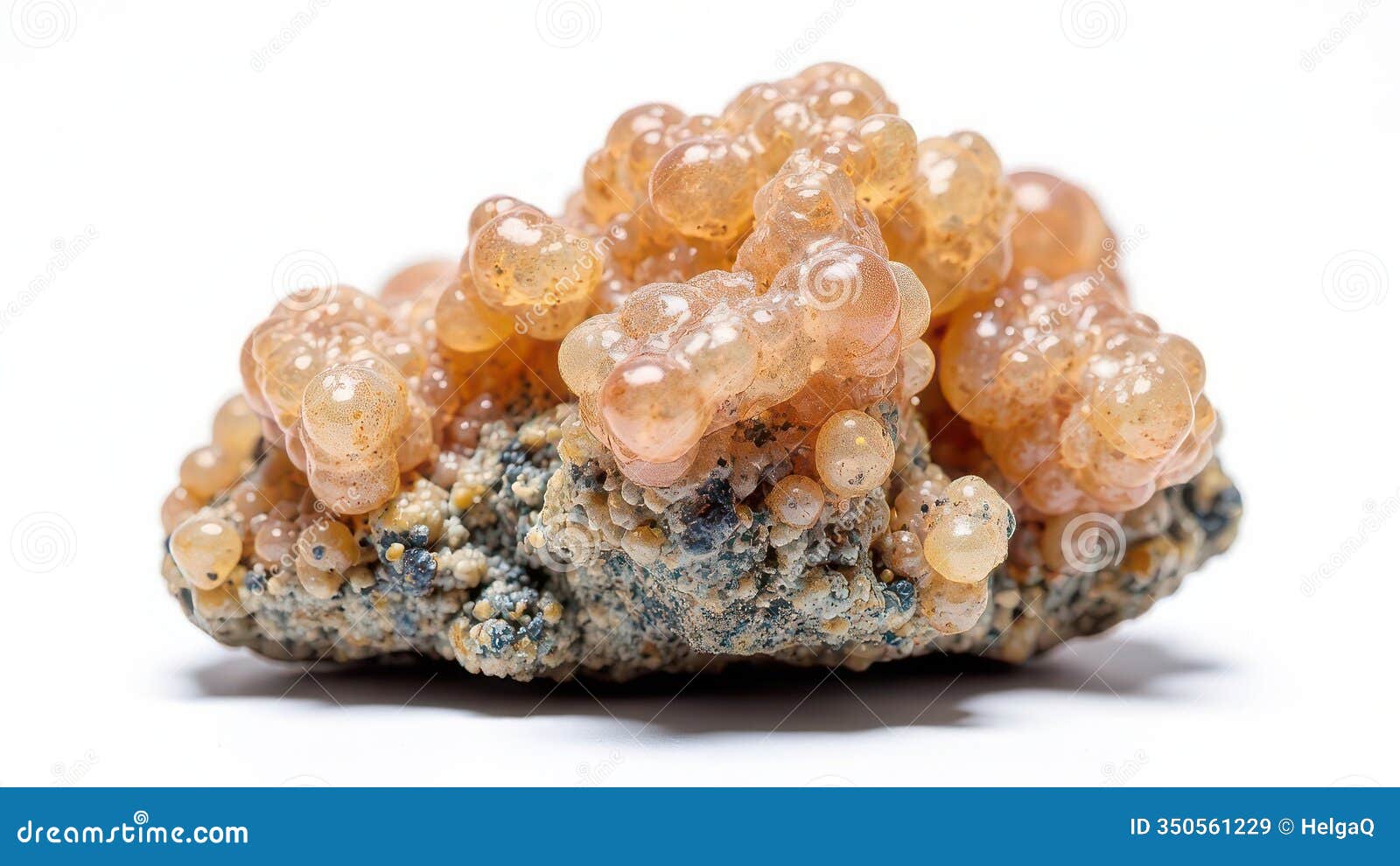 Translucent Grape Agate Mineral Cluster Formation Against White ...