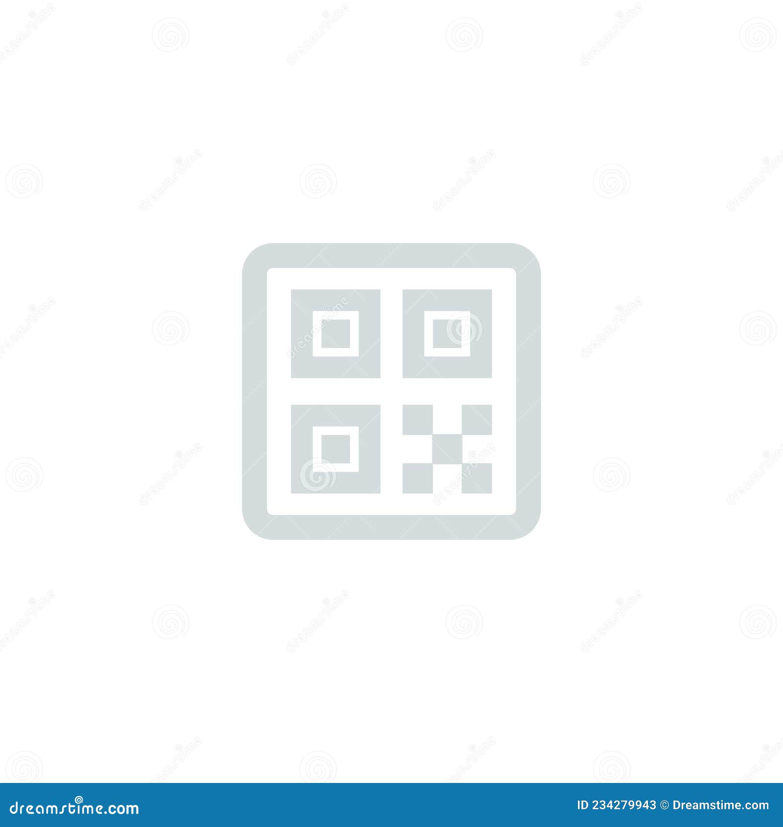 Translucent Gray QR Code Icon. Minimalistic QR Code Image. Vector Fully ...