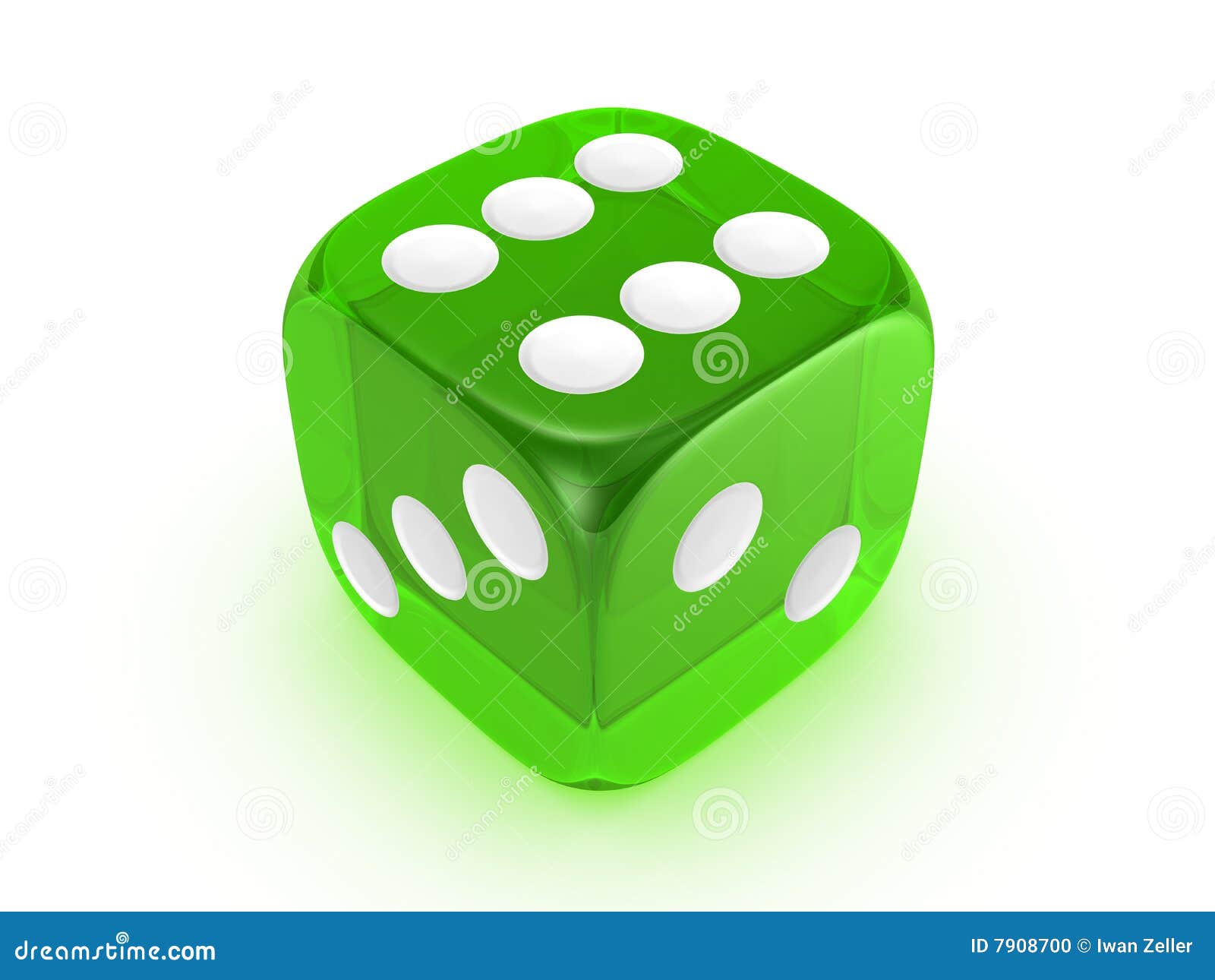 Translucent Green Dice On White Background Royalty-Free Stock Image ...