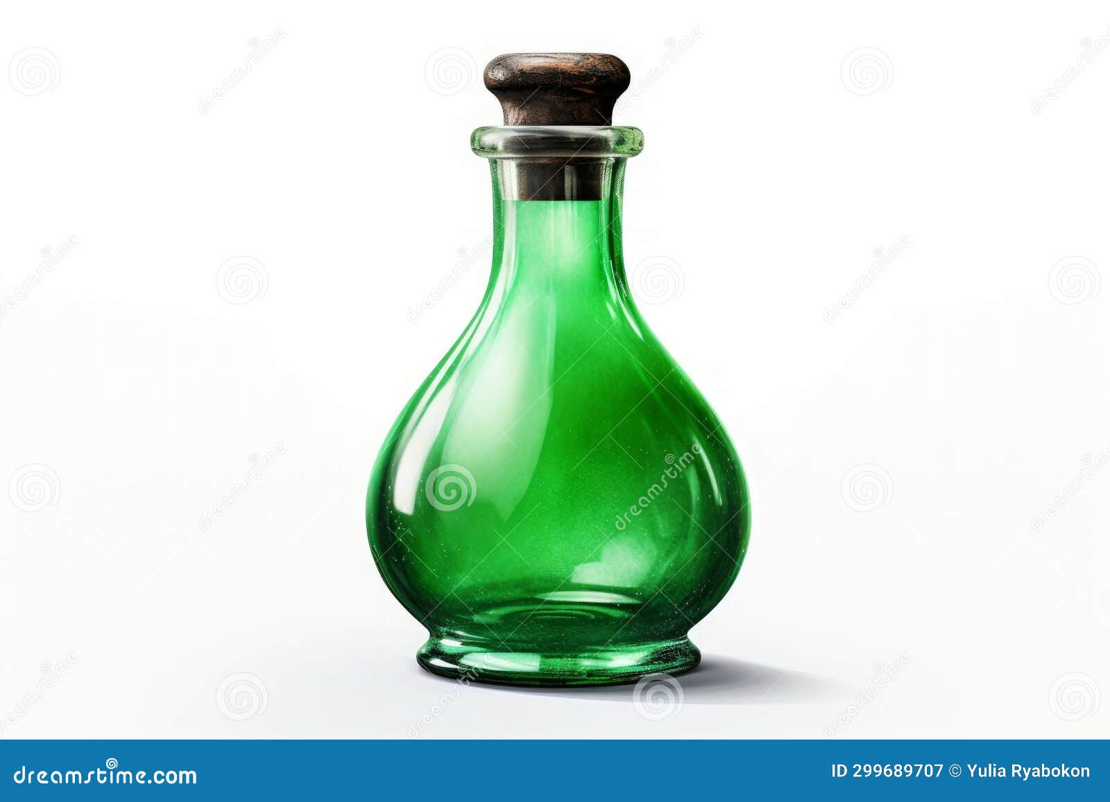 Translucent Green Potion Bottle. Generate AI Stock Illustration ...